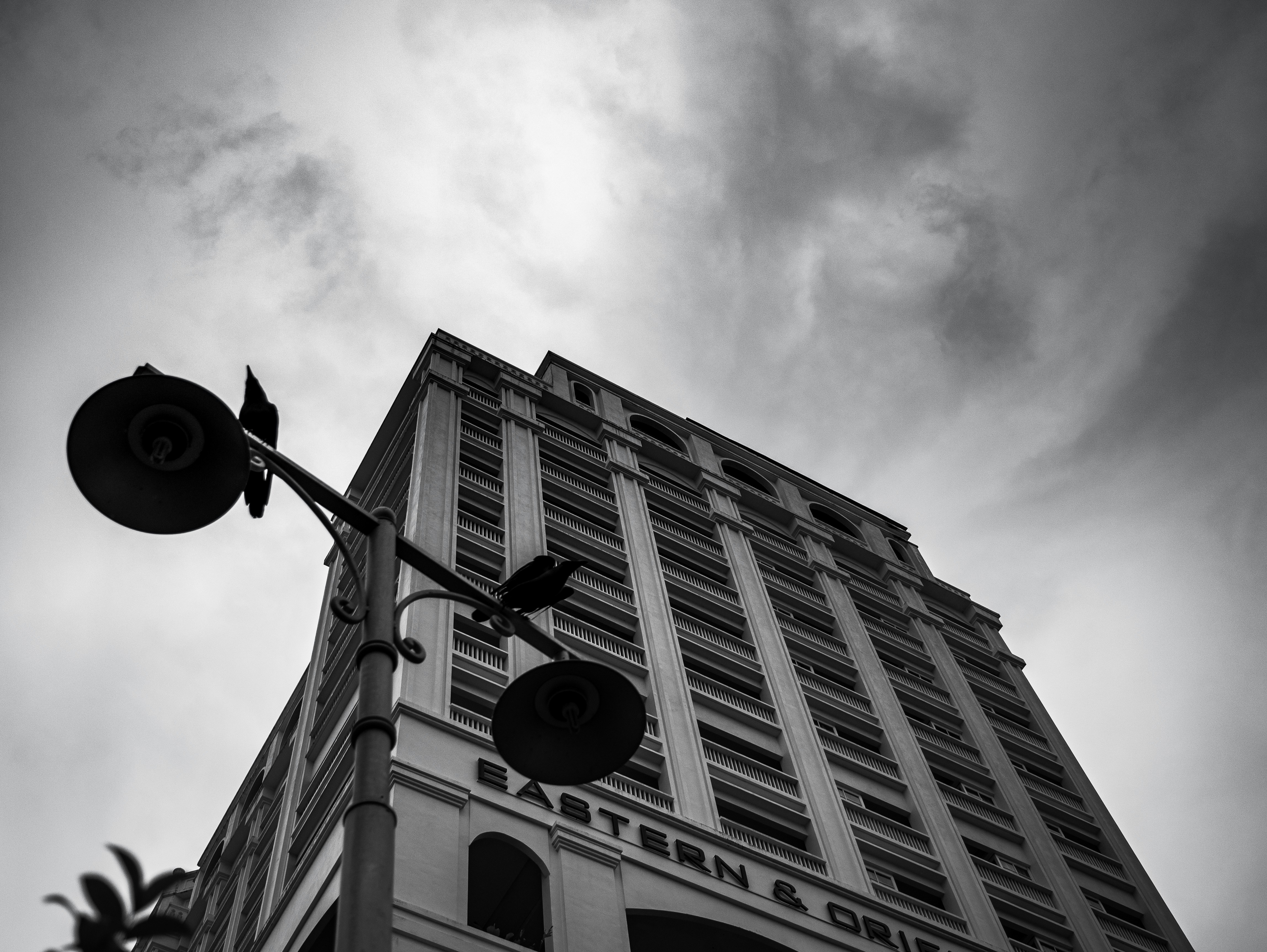 Monumental Standstill: A Neon Banner of Skyline and Sky