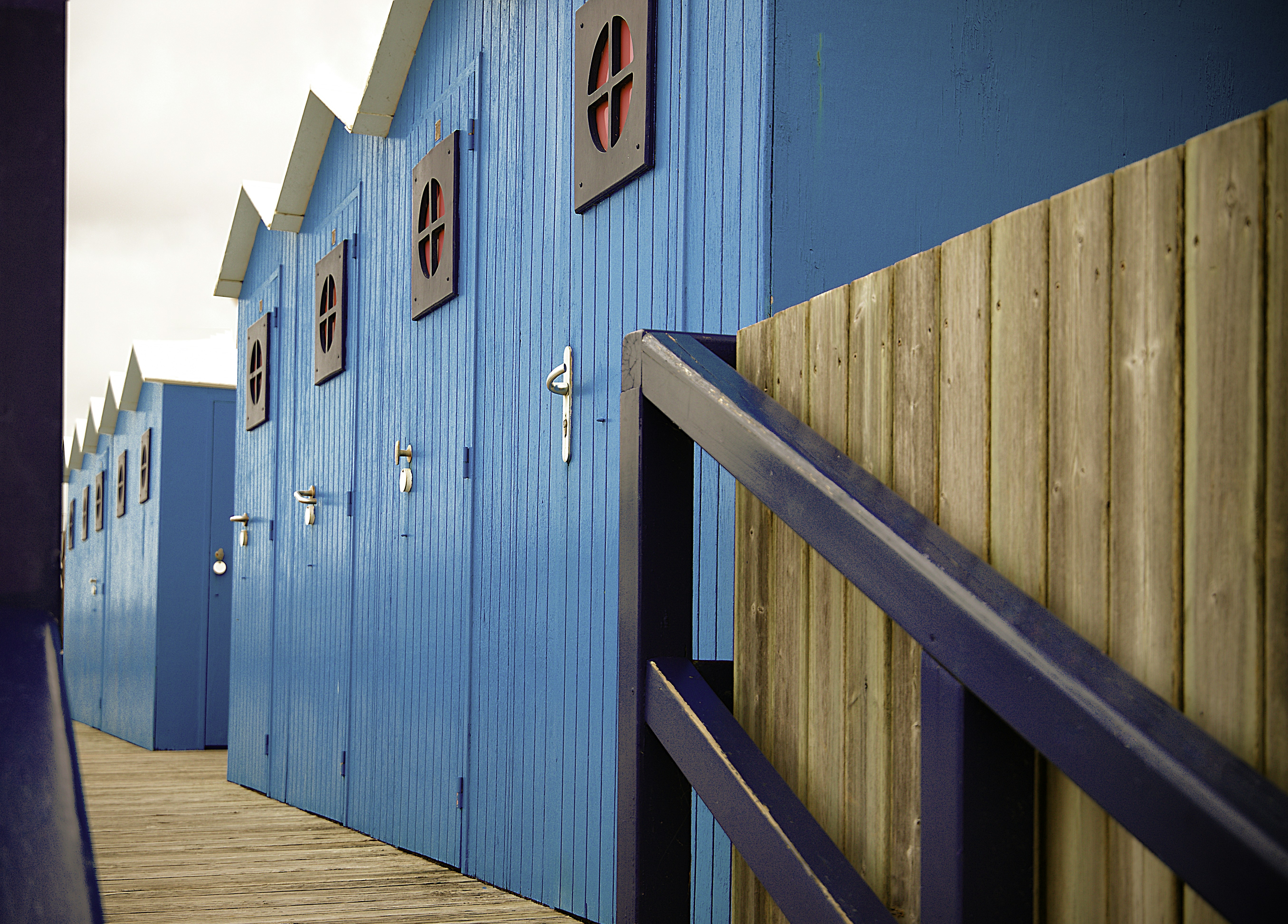 Blue wooden sheds photo – Free Wood Image on Unsplash