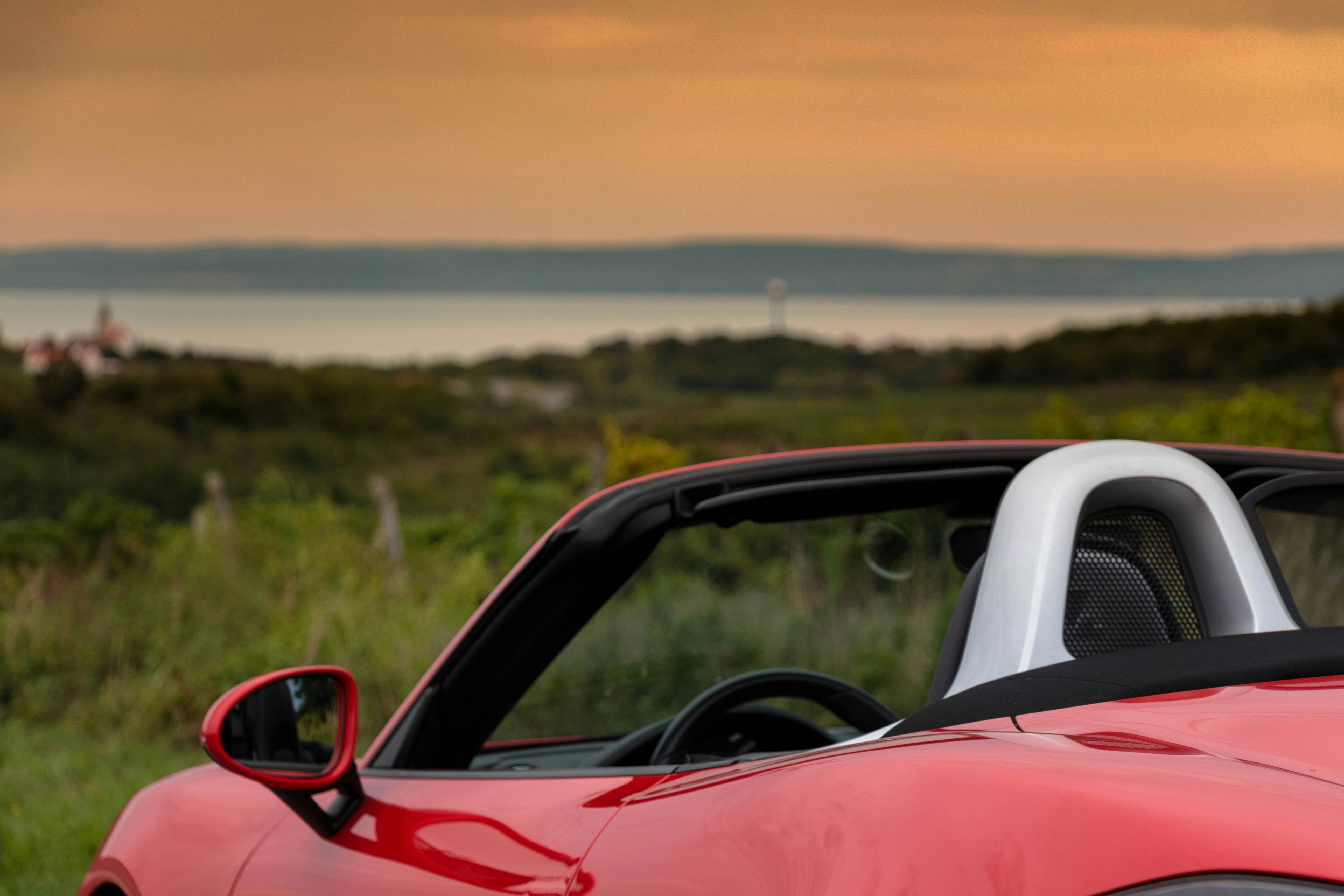 Crimson Roadster at Dune View