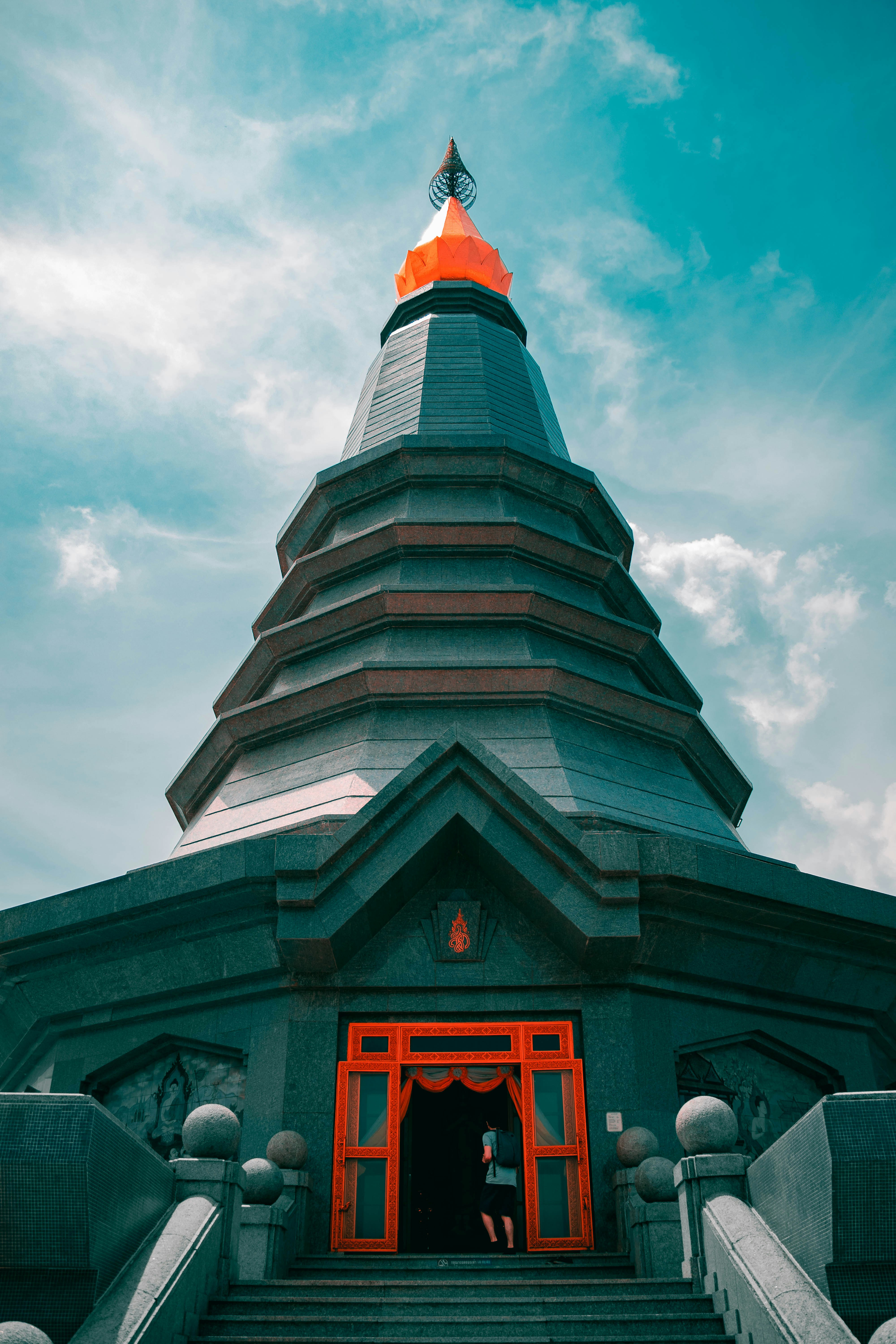 low angle photo of chapel