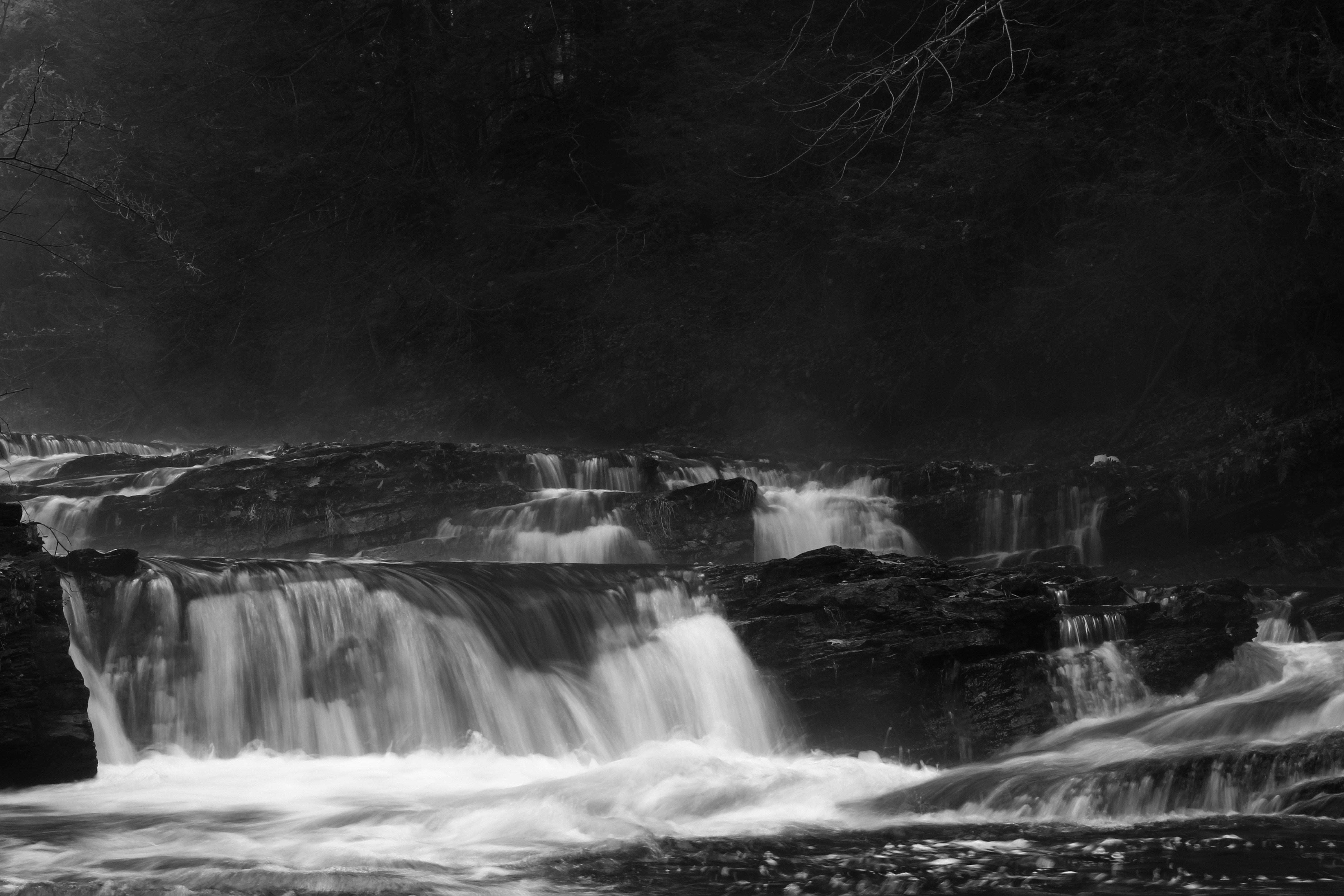 Grayscale photography of flowing water photo – Free Waterfall Image on ...