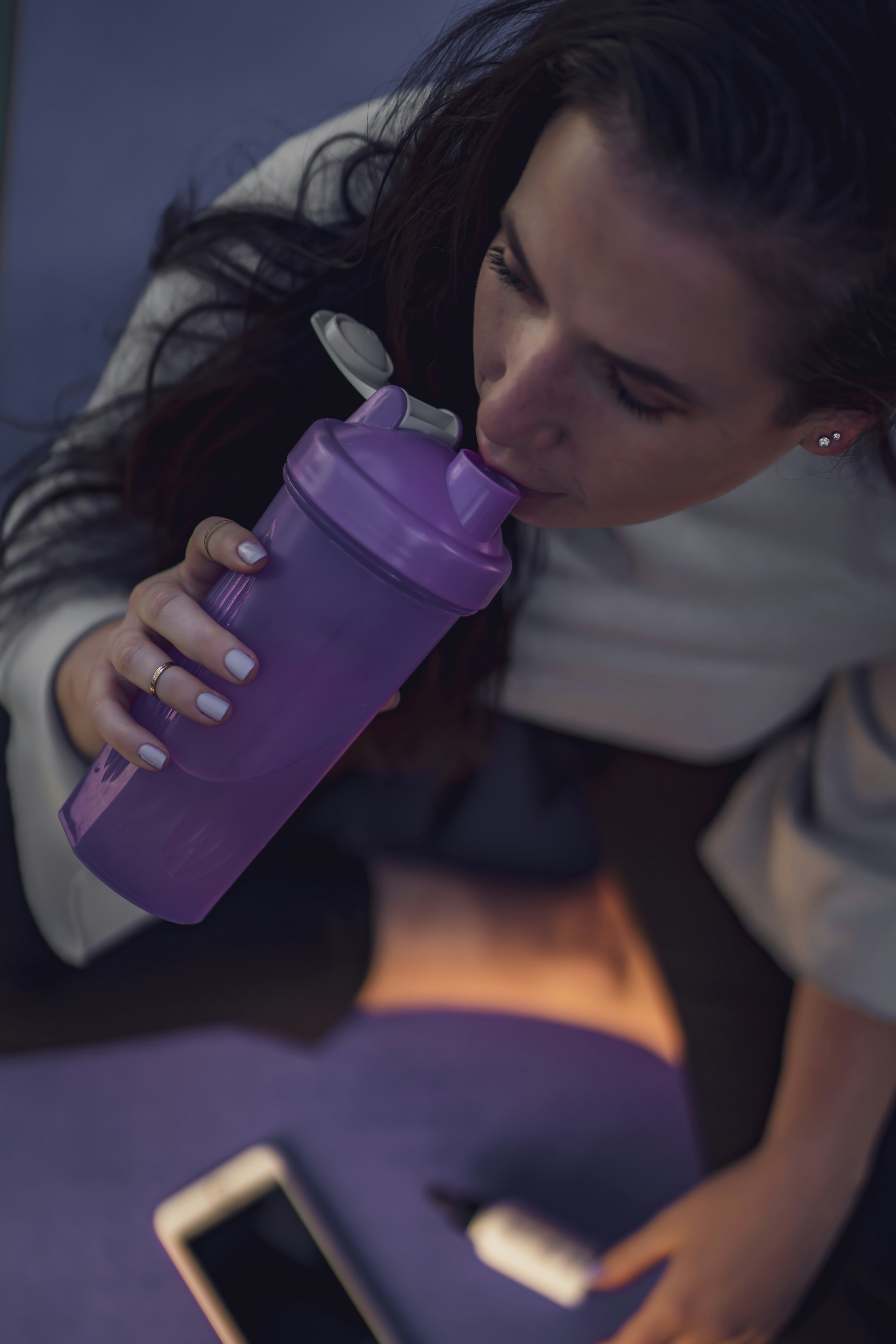 Velvet Violet: A Quiet Moment of Hydration