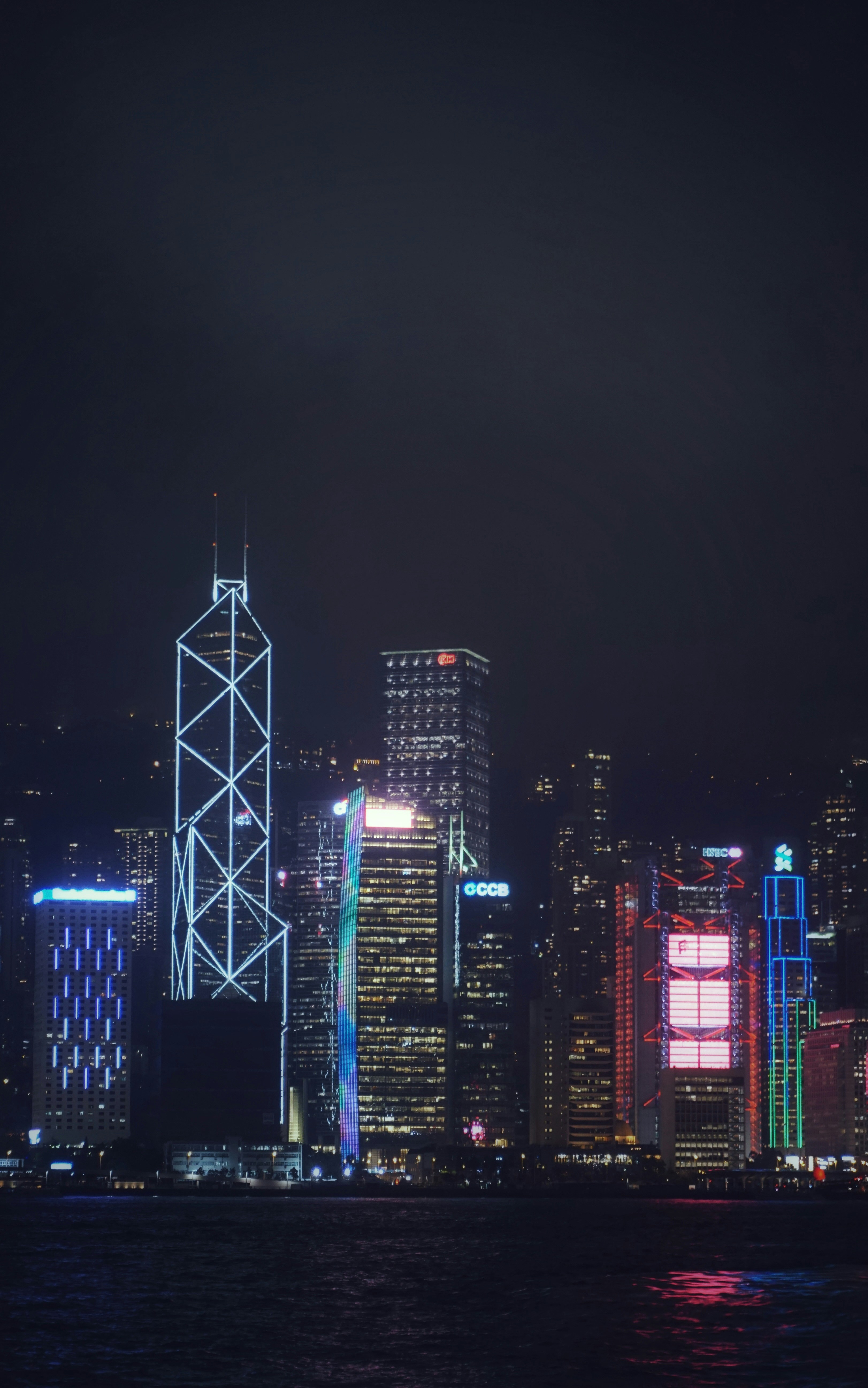 High rise buildings during nighttime photo – Free Victoria harbour ...