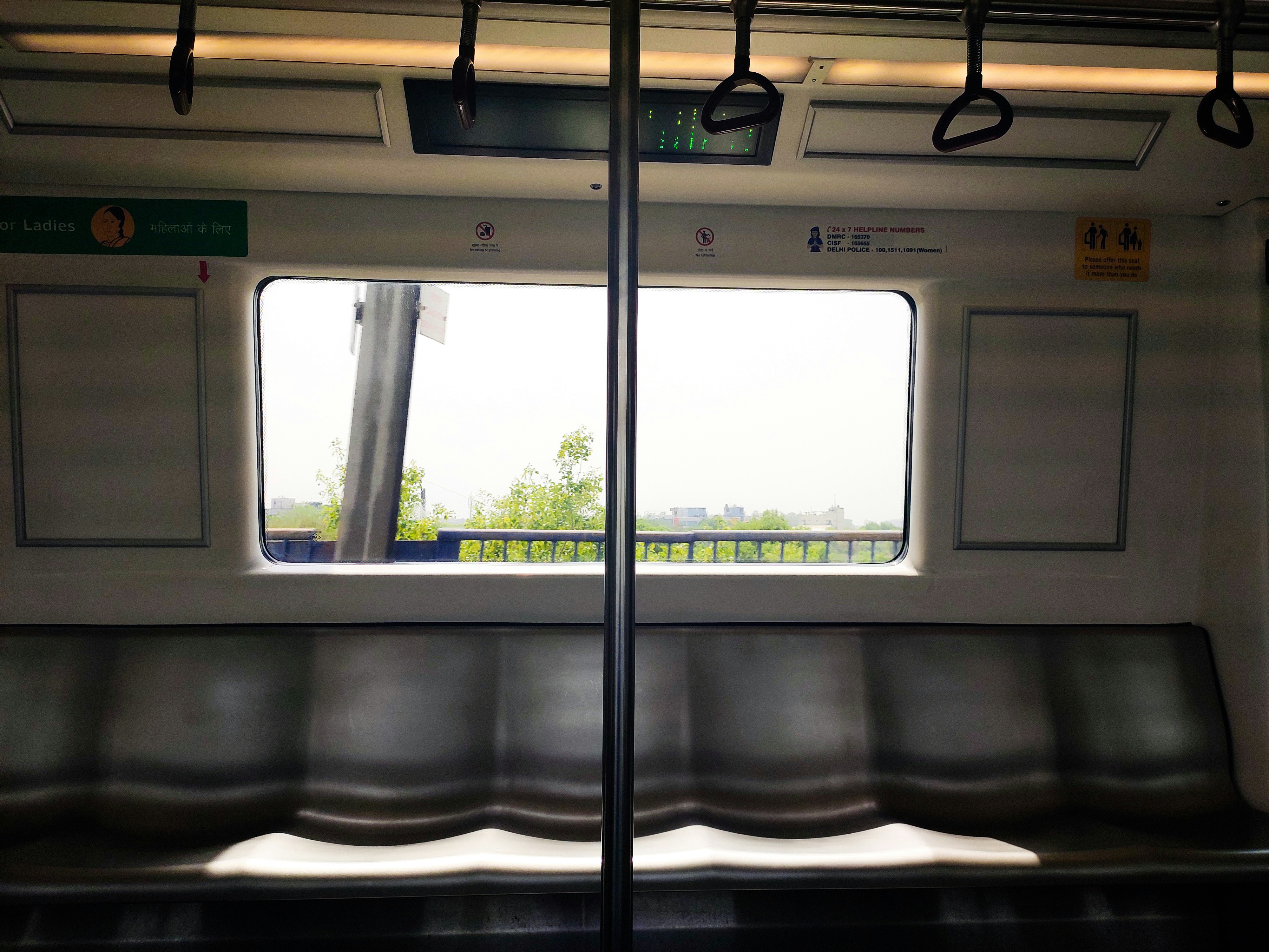 gray train seat