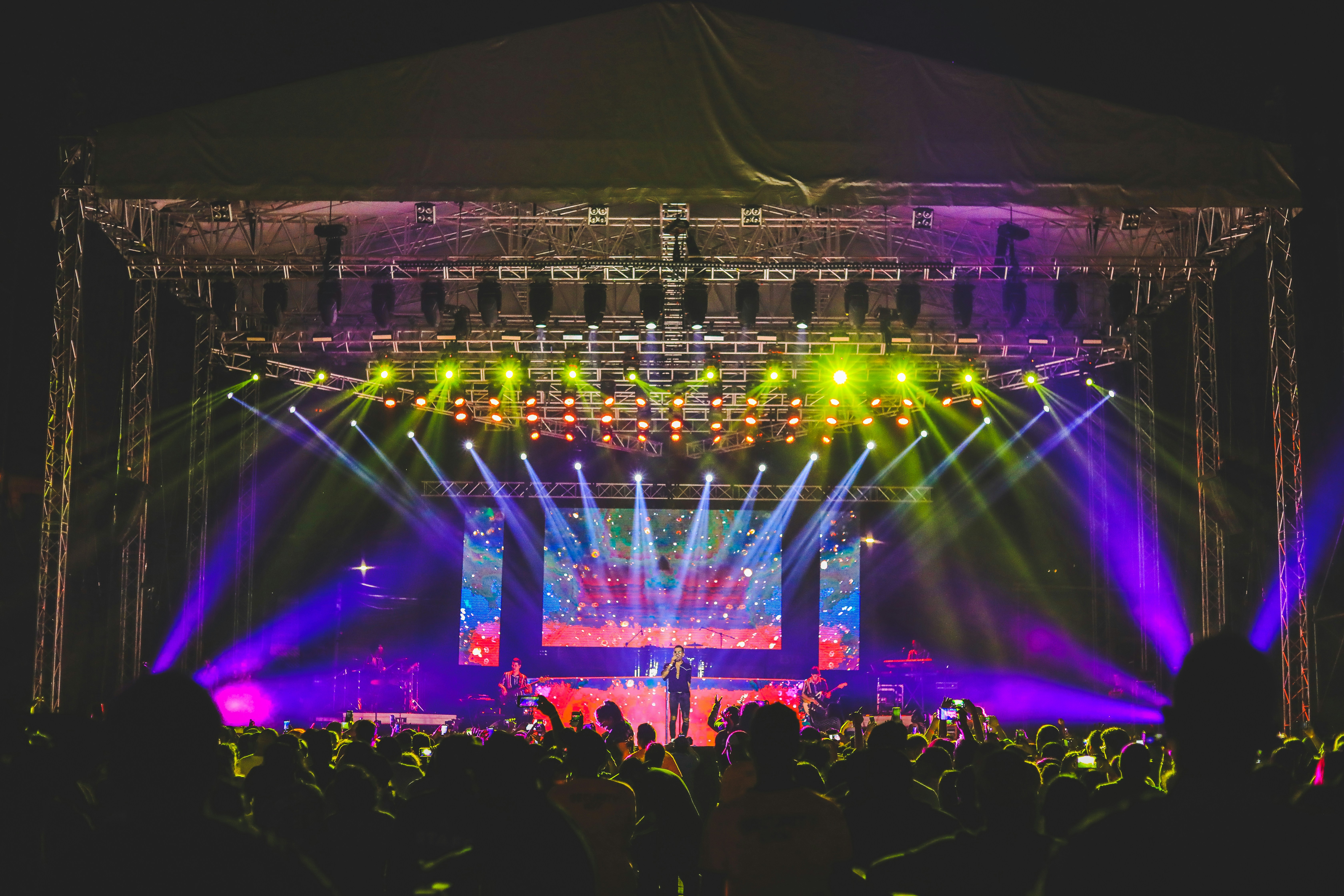 Outdoor Concert Stage Night