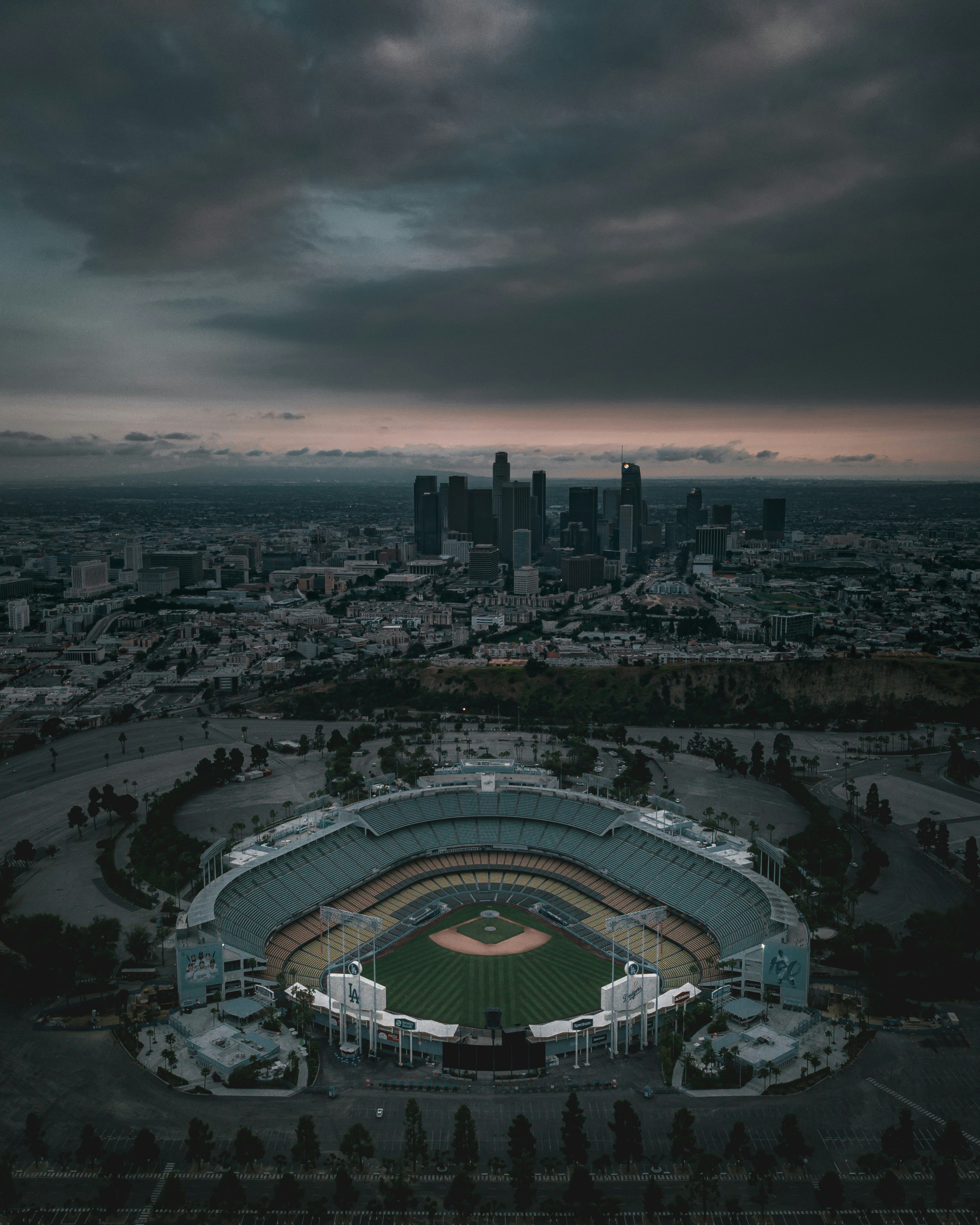 Baseball field during daytime aerial view photography photo – Free Grey ...
