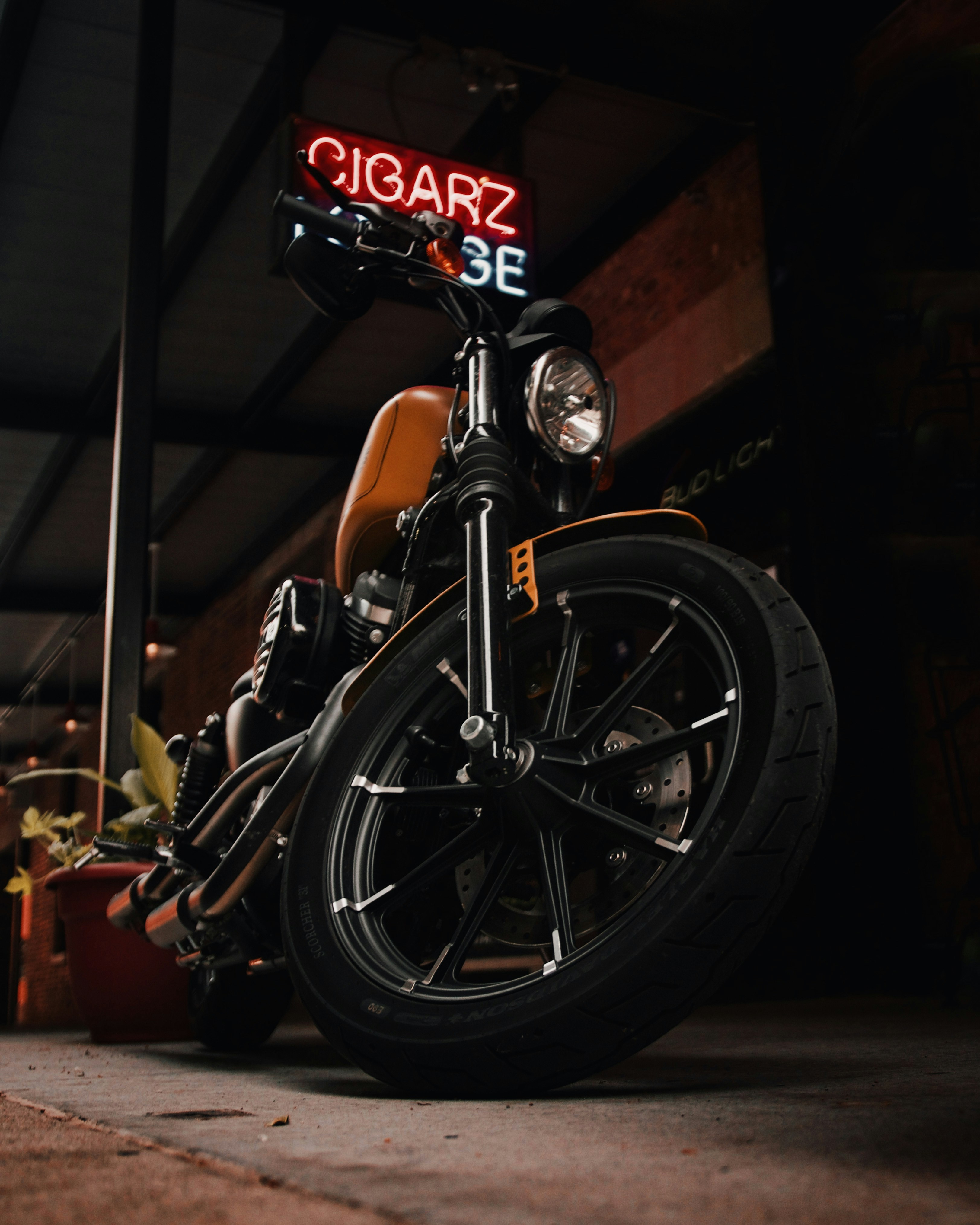 Low-angle photography of cruiser motorcycle photo – Free Brown Image on ...