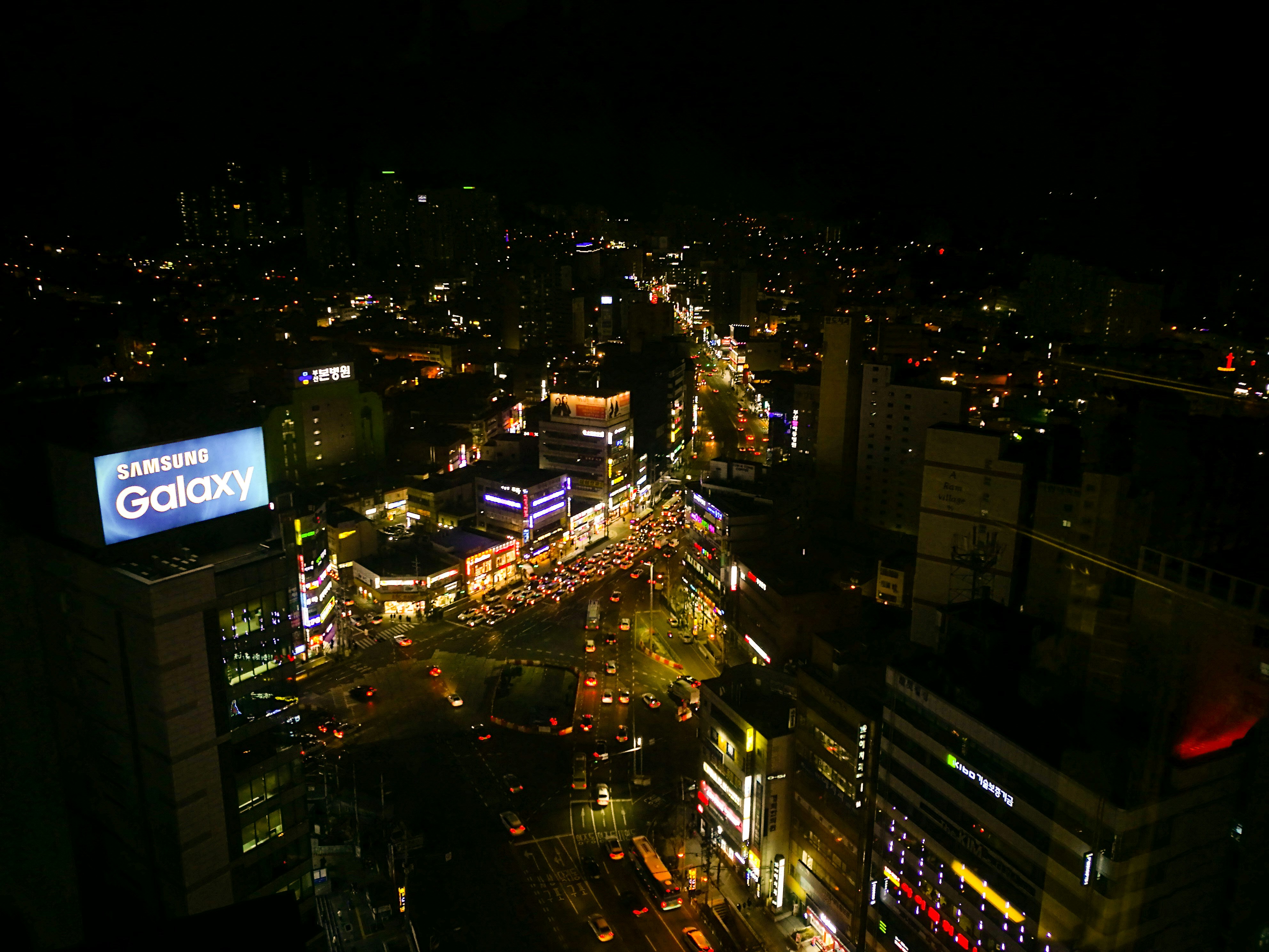 aerial photography of city during nighttime