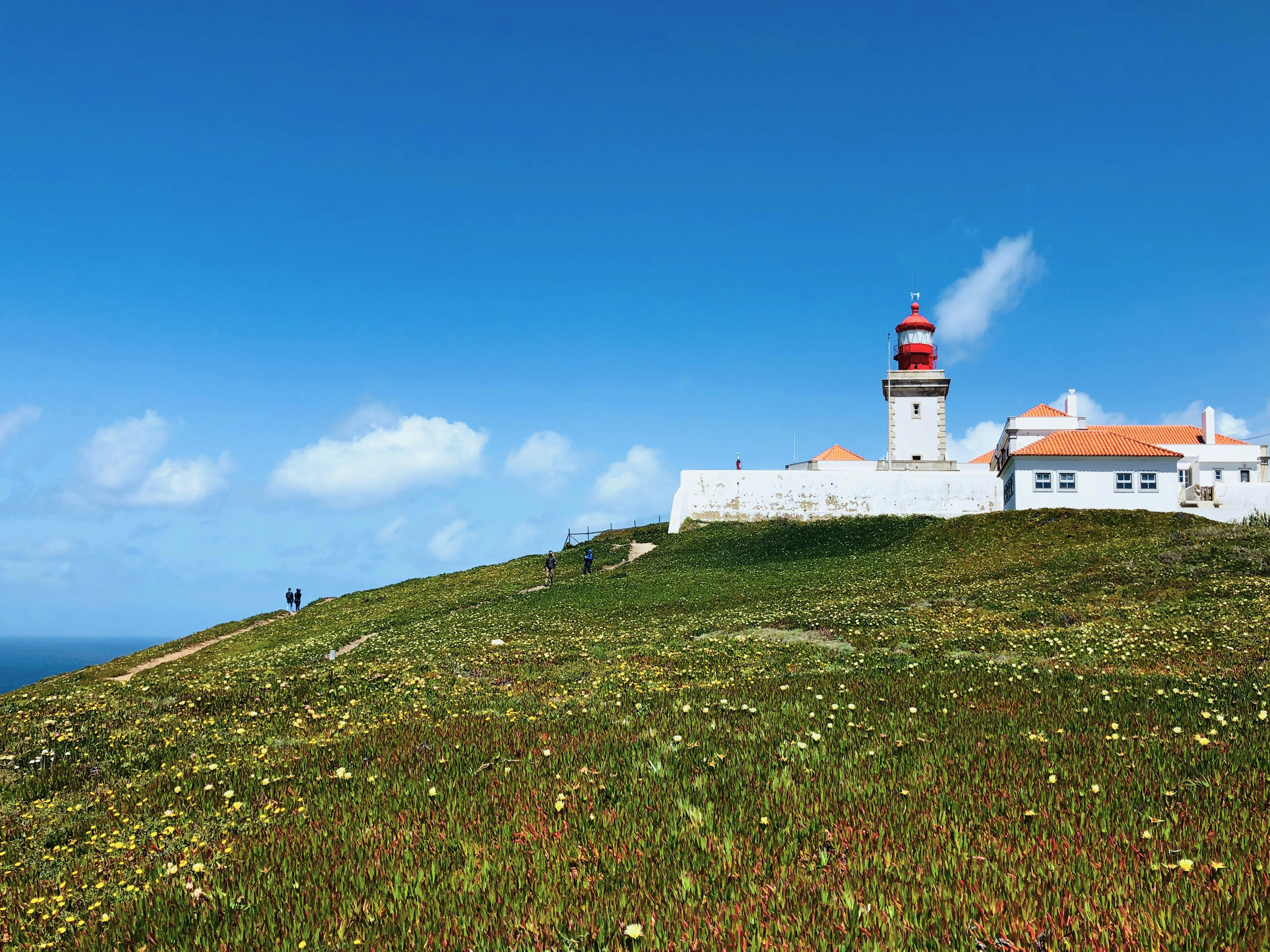 White tower under blue sky photo – Free Estrada do cabo da roca Image ...