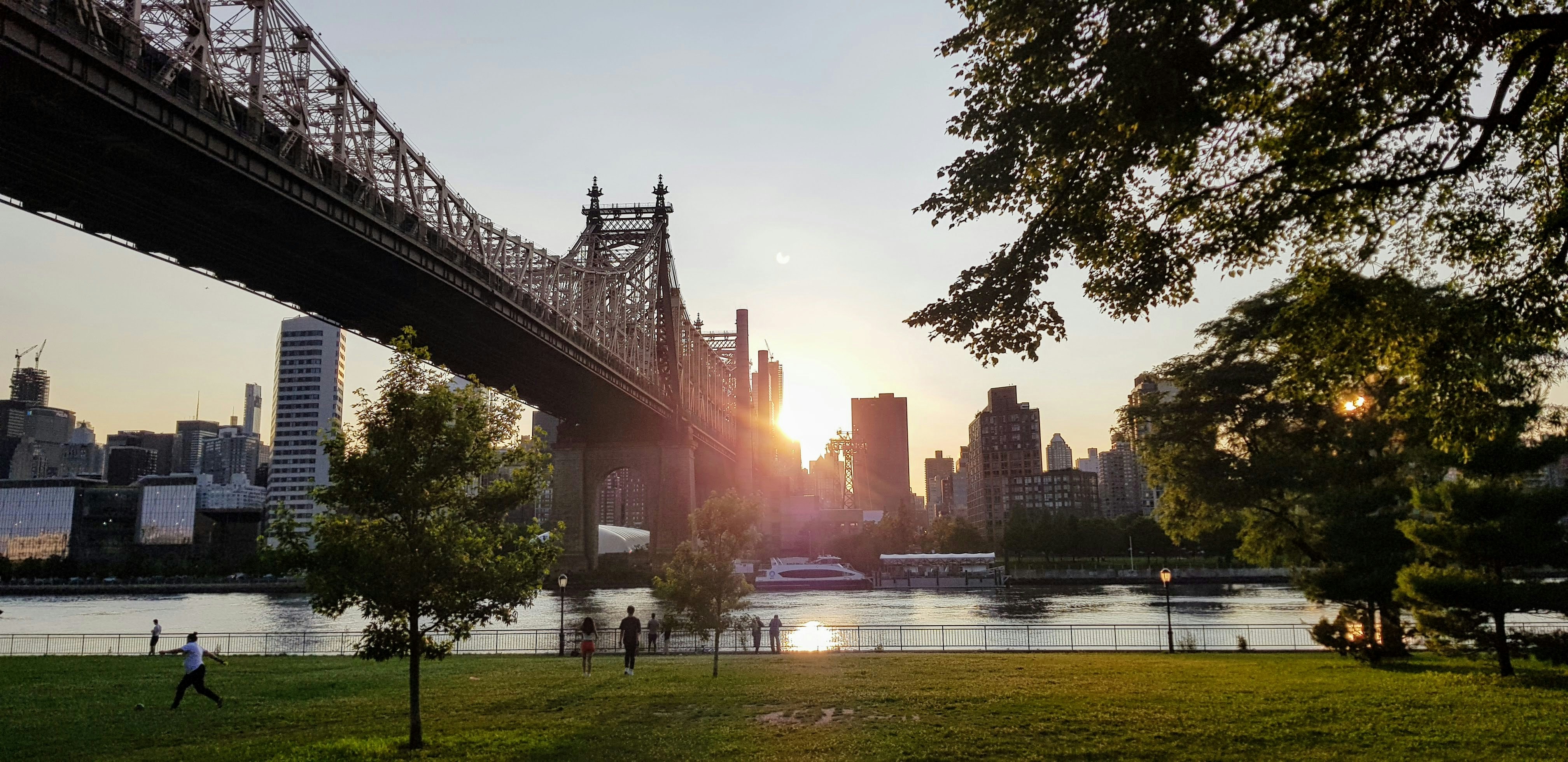 Evening Glow Beneath the Bridge