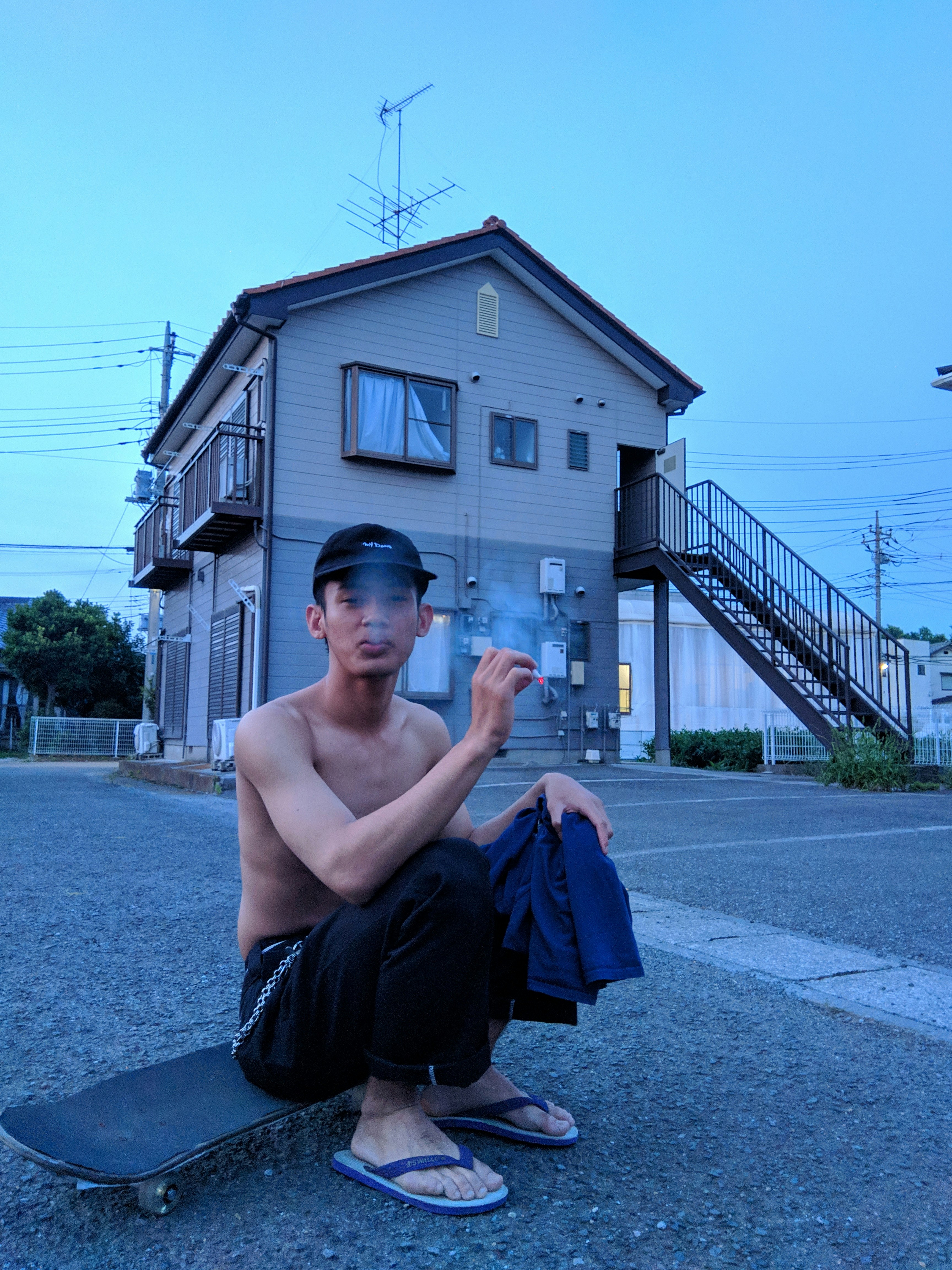 boy smoking cigarette