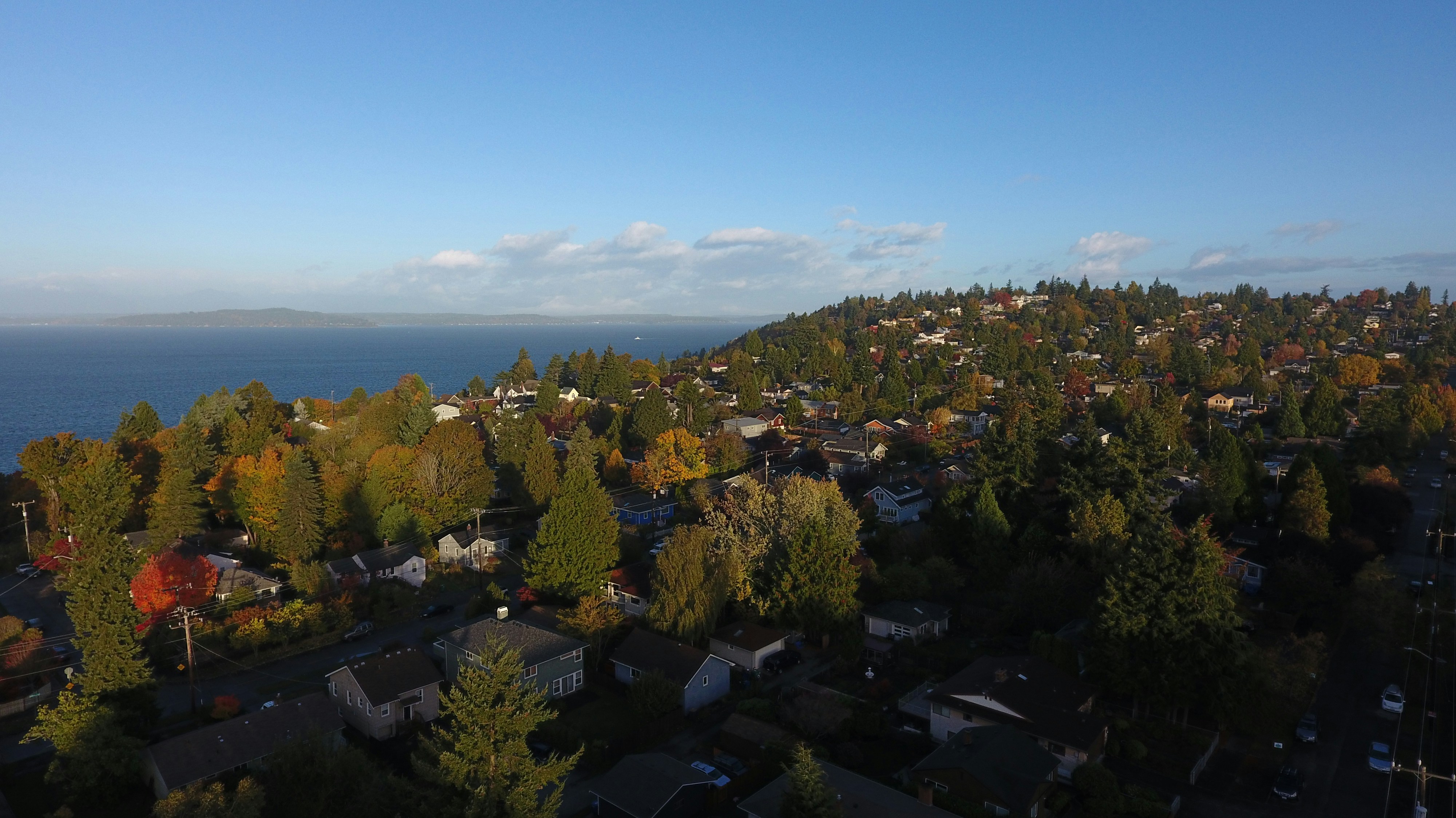 Autumn's Embrace Over Coastal Suburbia