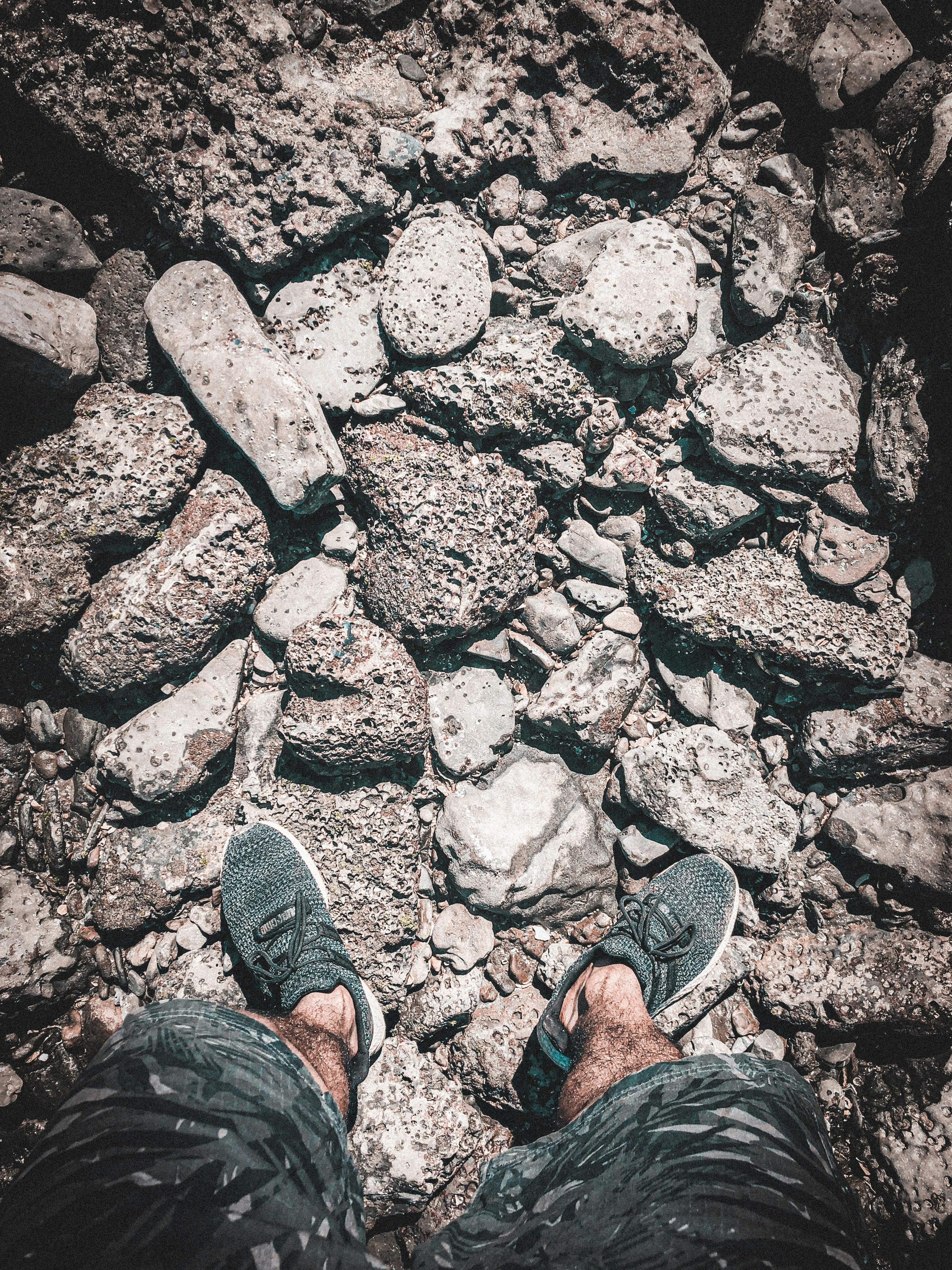 Stride Through Stone: A Ground-Level Trek Across Jagged Gravel