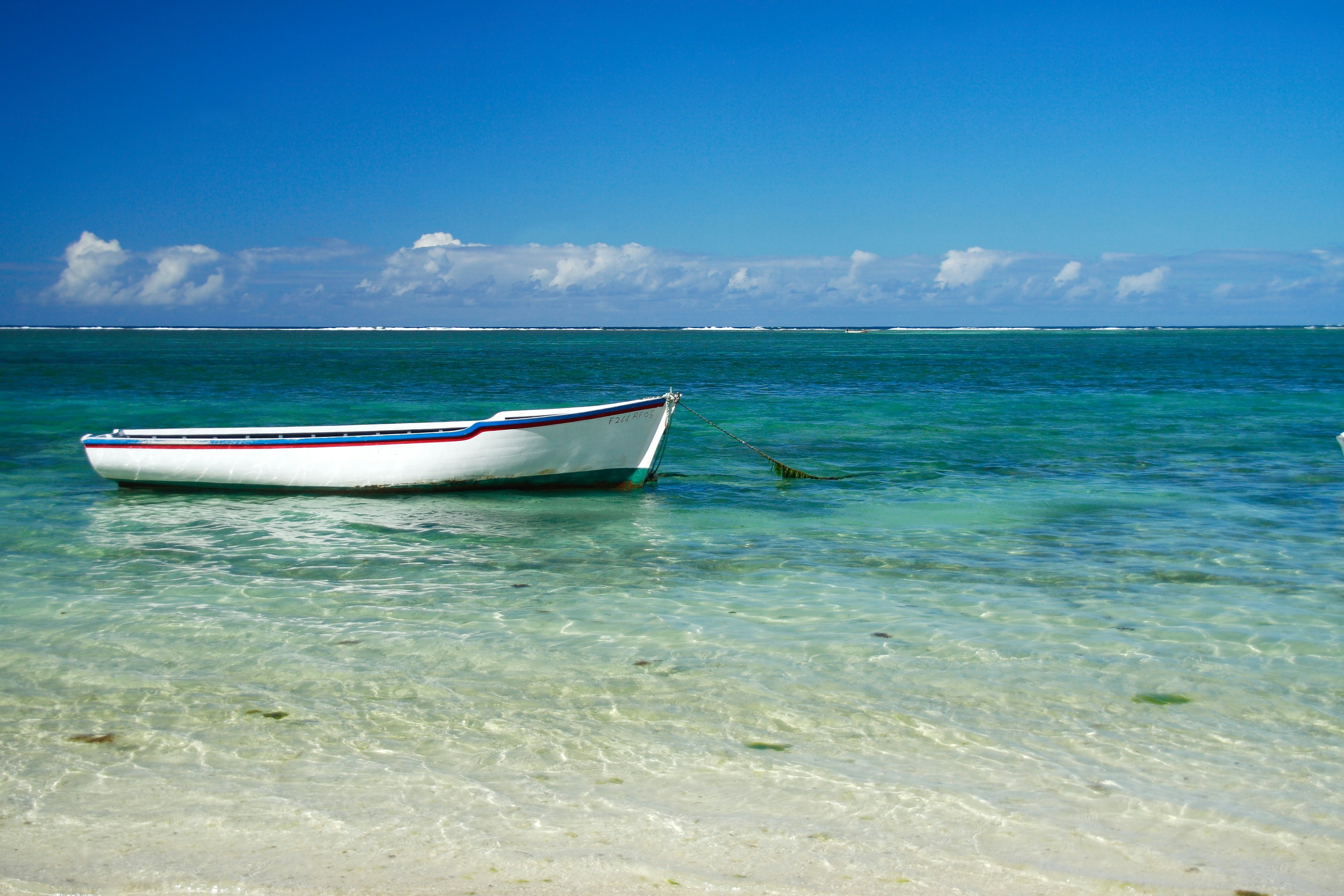 Foto Bote blanco en el cuerpo de agua durante el día – Imagen Azul ...