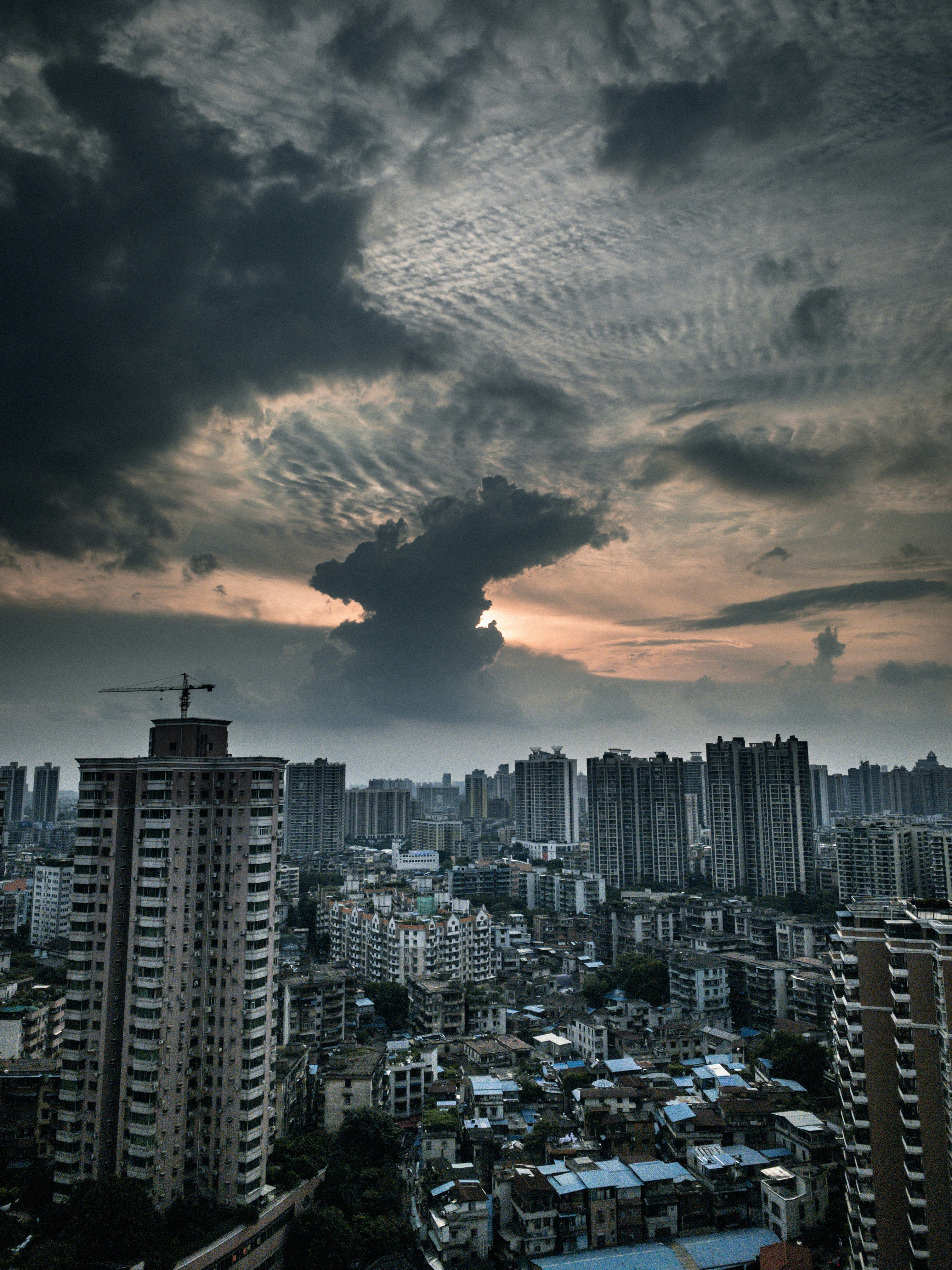 gray high rise buildings