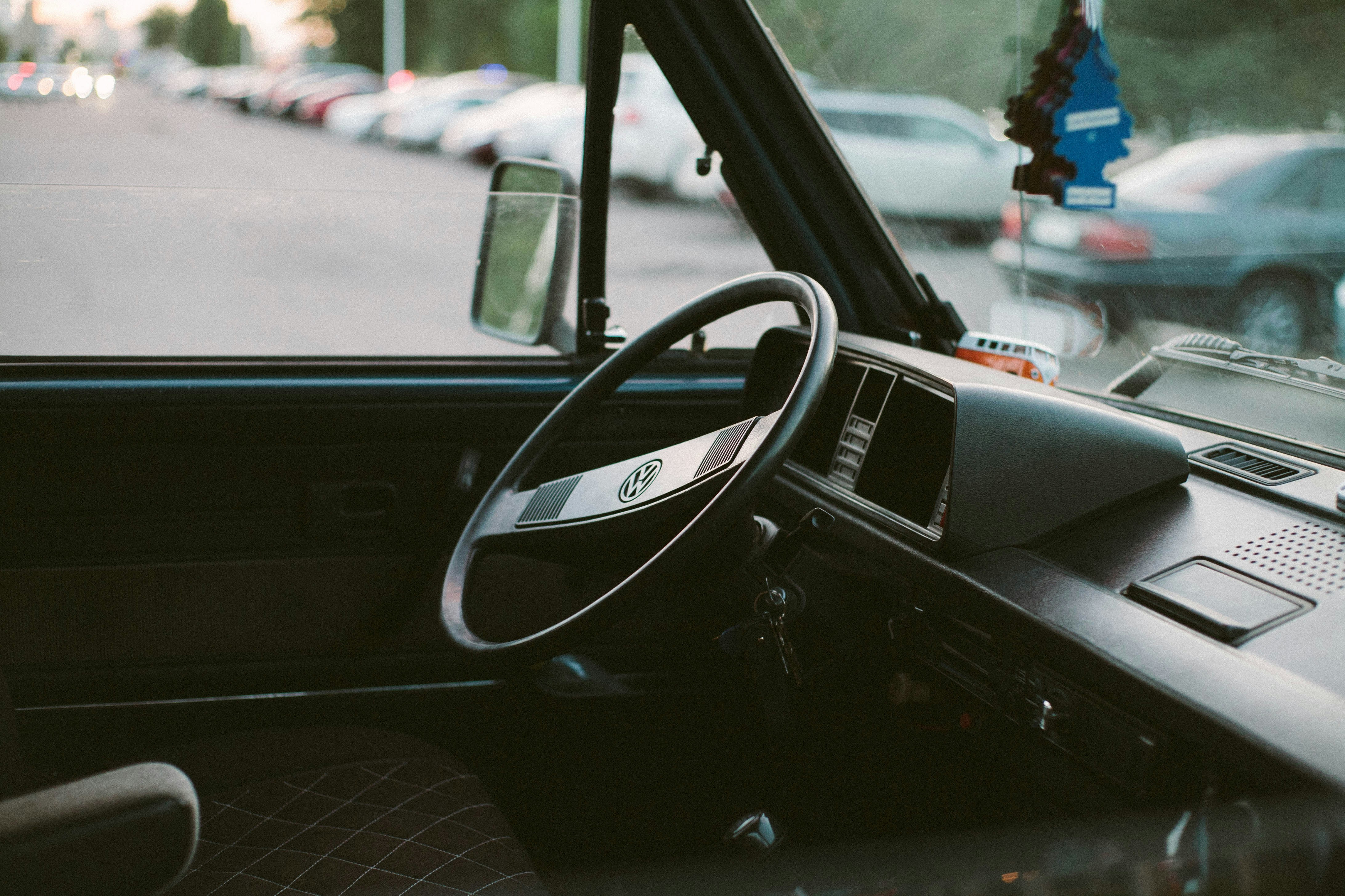 Shallow focus photo of black steering wheel photo – Free Black Image on ...