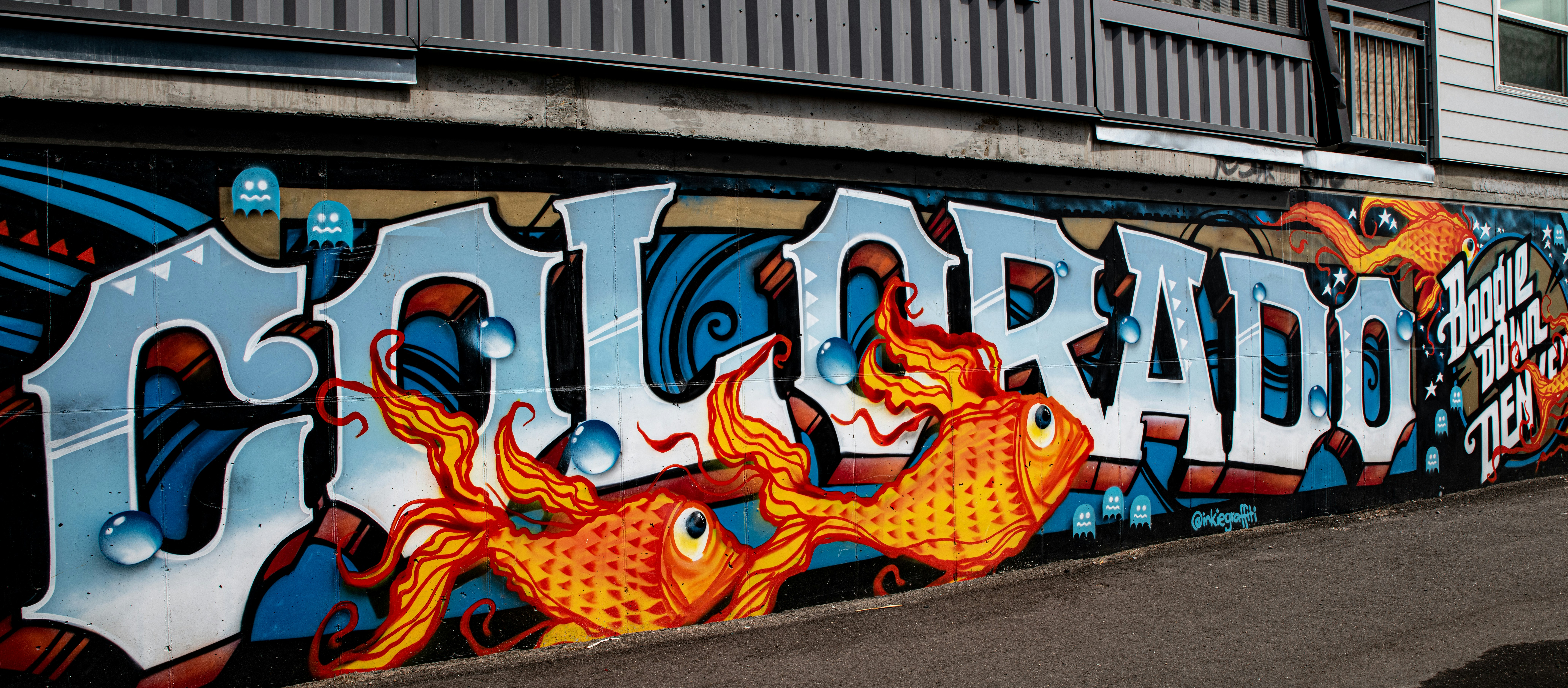 Two gold fish grafiti photo – Free Graffiti Image on Unsplash