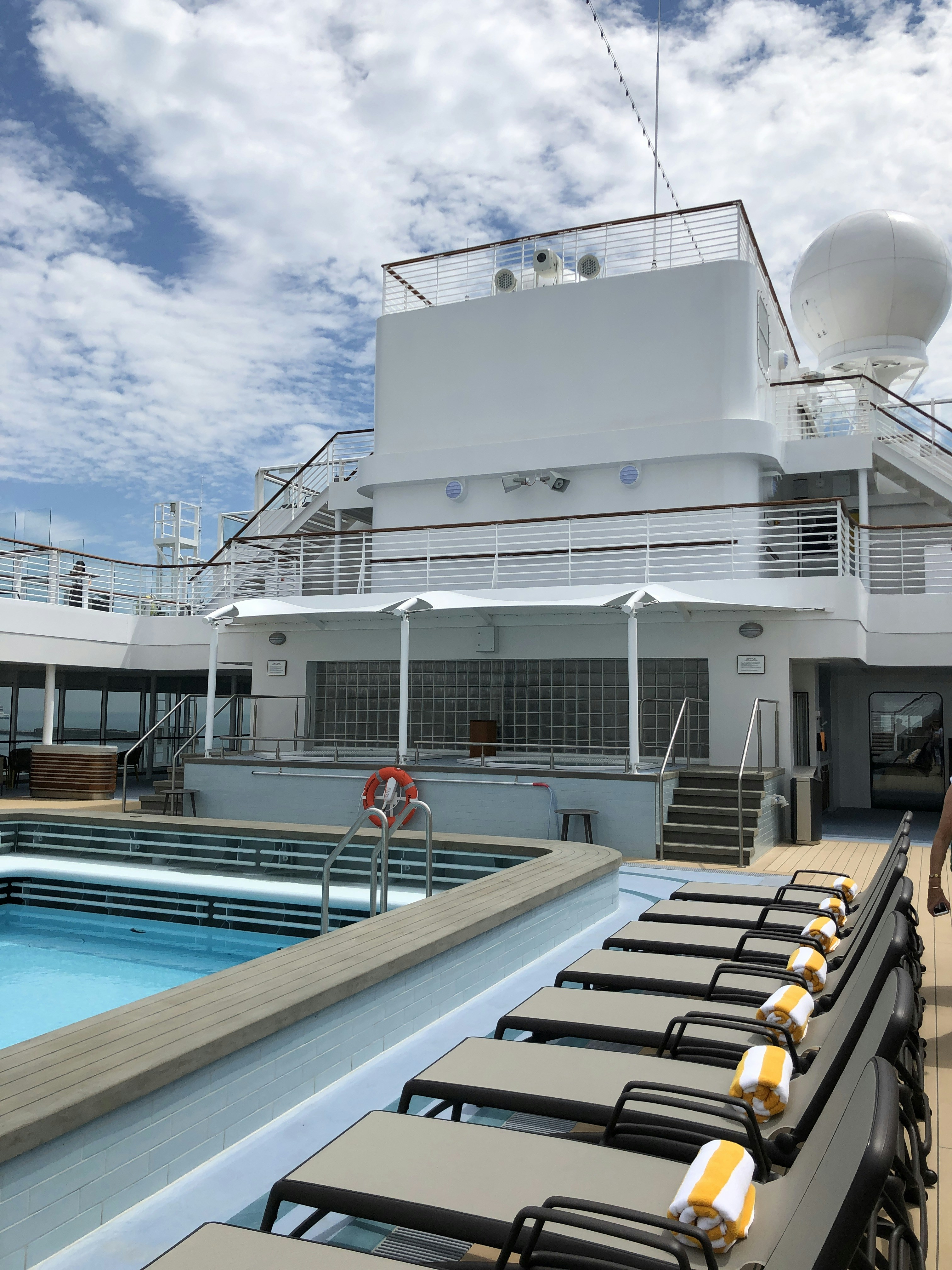 Saga's brand new boutique ship, Spirit of Discovery in port at Dover on the day of her naming ceremony
