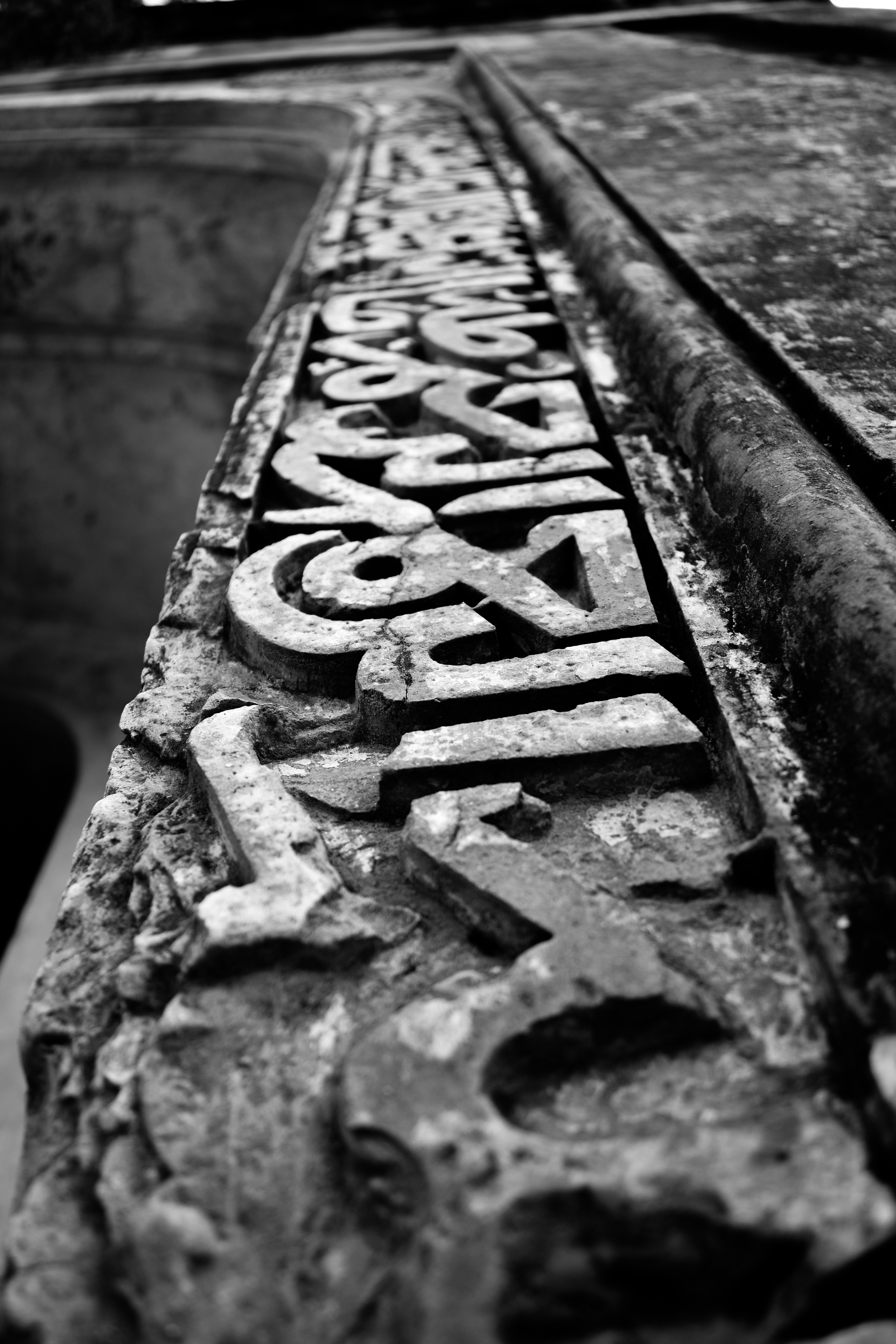 Rusted Carriage of Time: Engraved Steel on the Edge of Decay