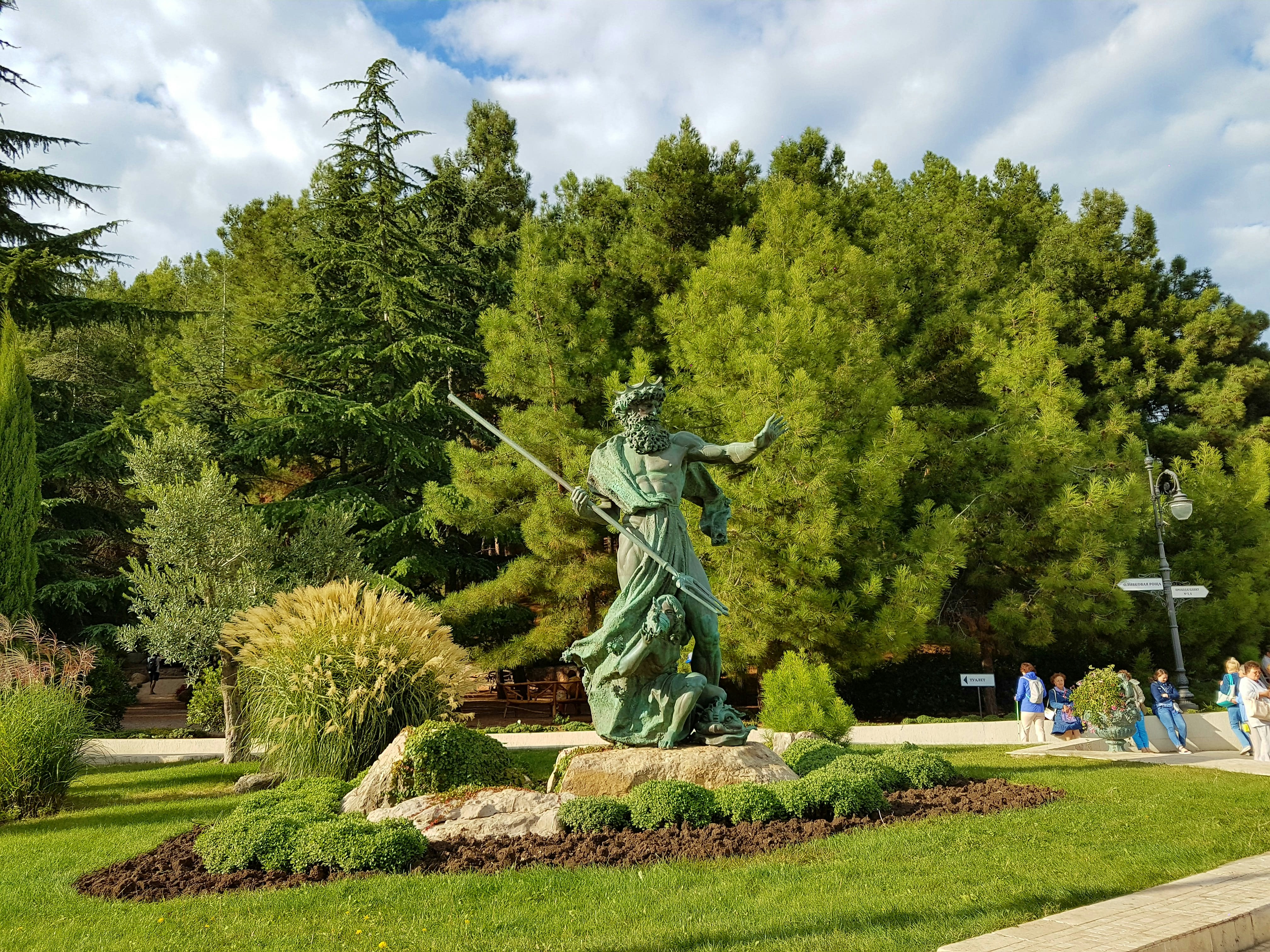 Bronze Sentinel in a Sunlit Park
