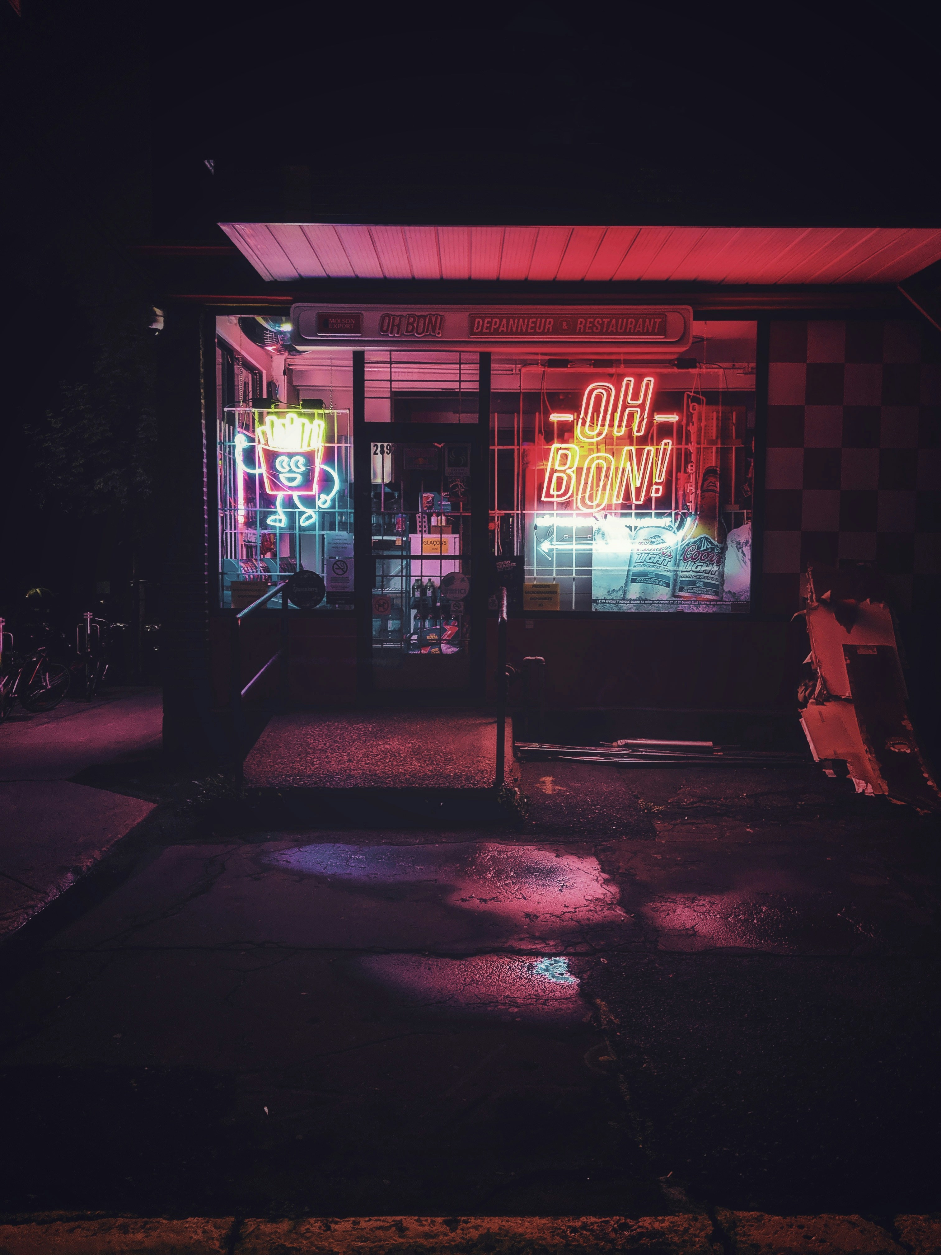 Building with LED lights and signages photo – Free 2892 rue holt Image ...