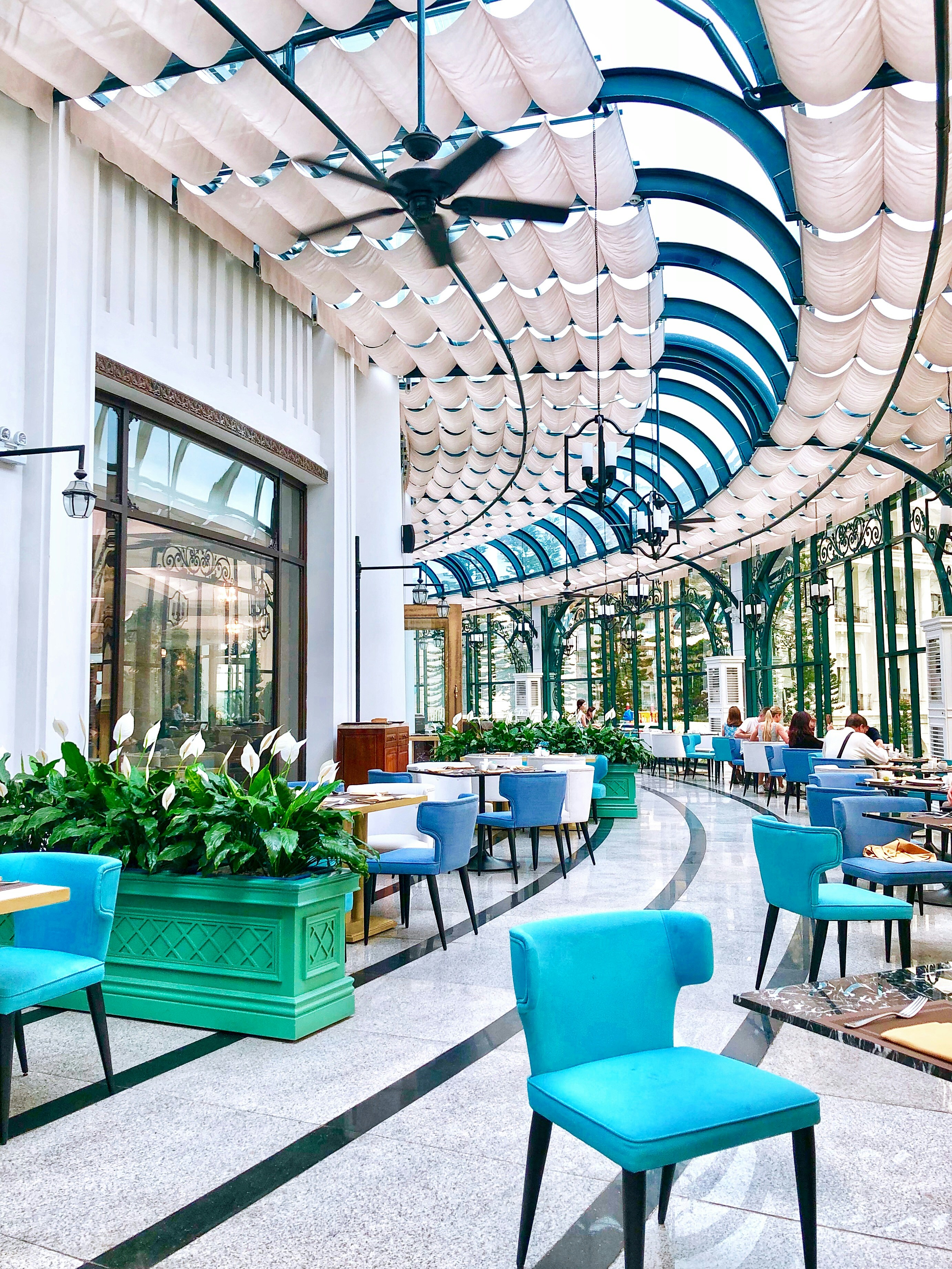 White and blue cafe interior photo – Free Thành phố hạ long Image on ...