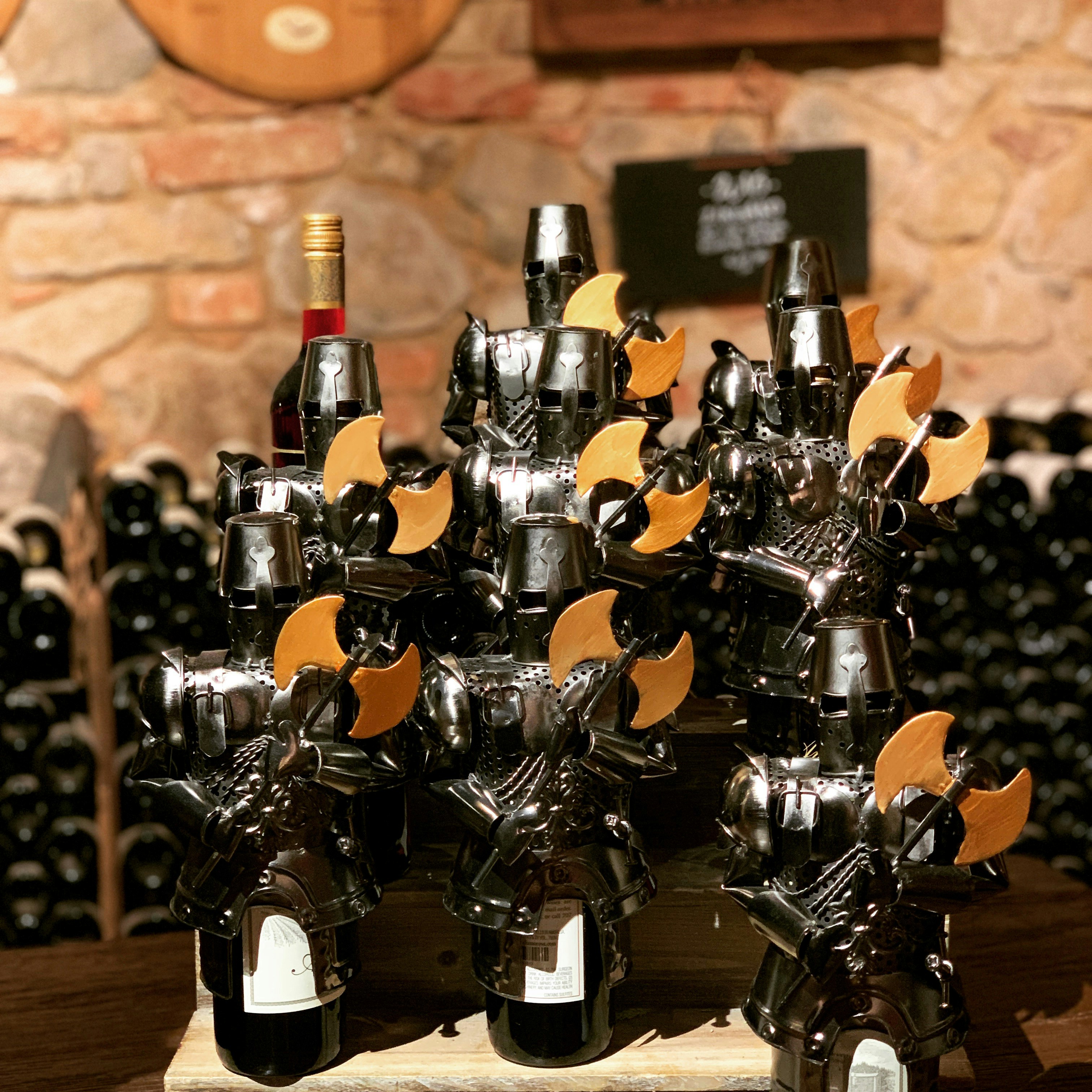 Silver knight in armor designed bottle caps lot photo – Free Black ...