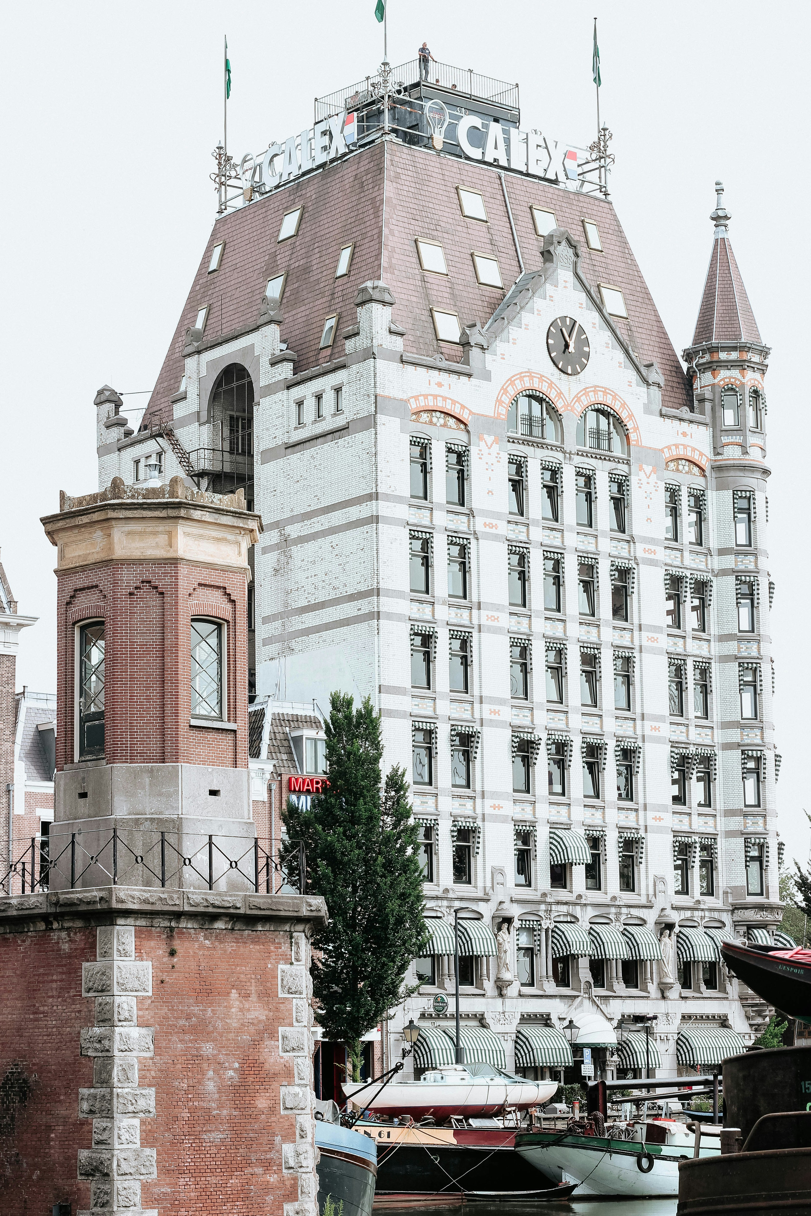 Whimsical Clock Tower Facade of a Grand Canal Building