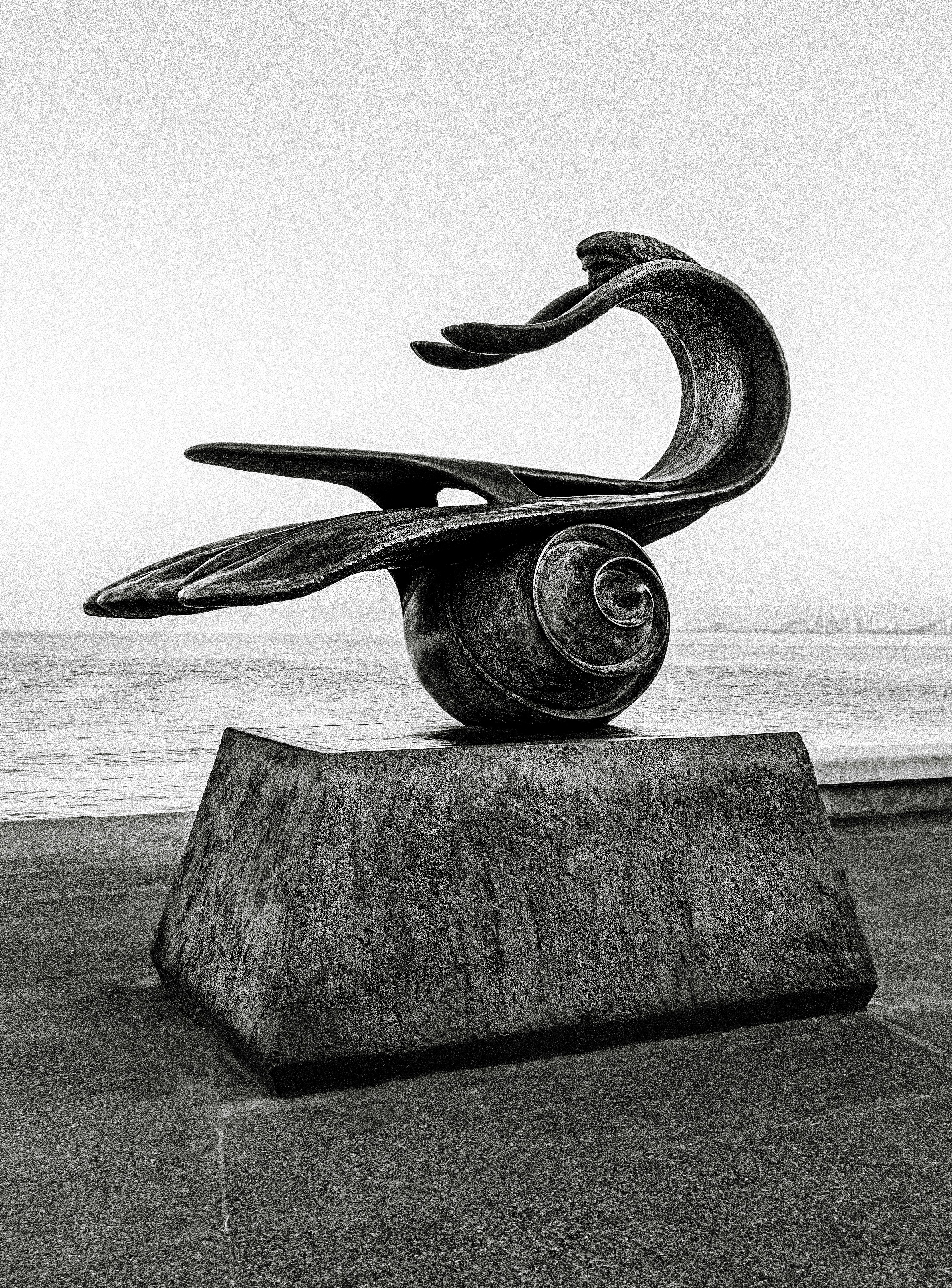 Sculpture in Puerto Vallarta, Mexico on the Malecon Promenade.