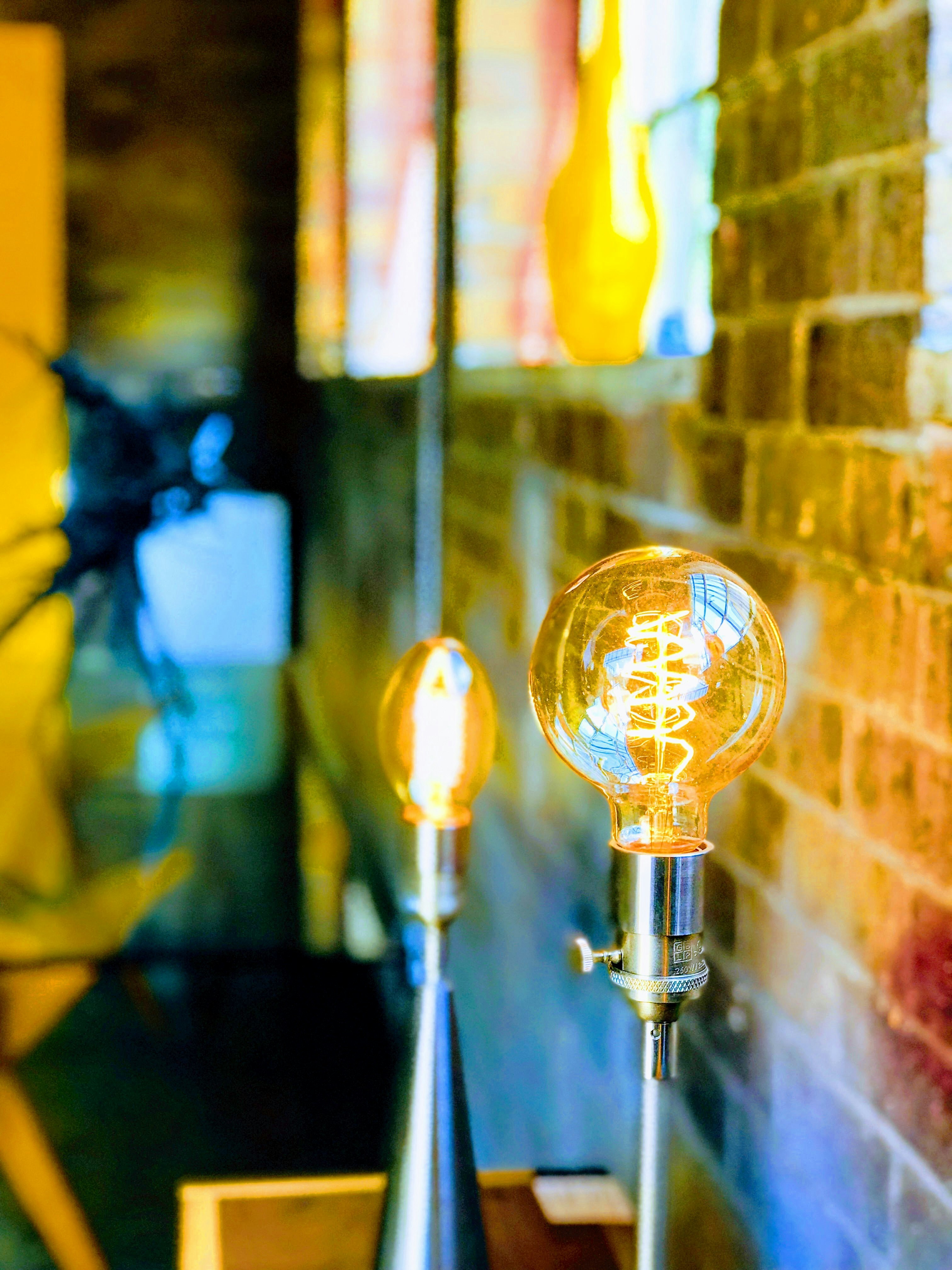 Glowing Filament in an Industrial Loft