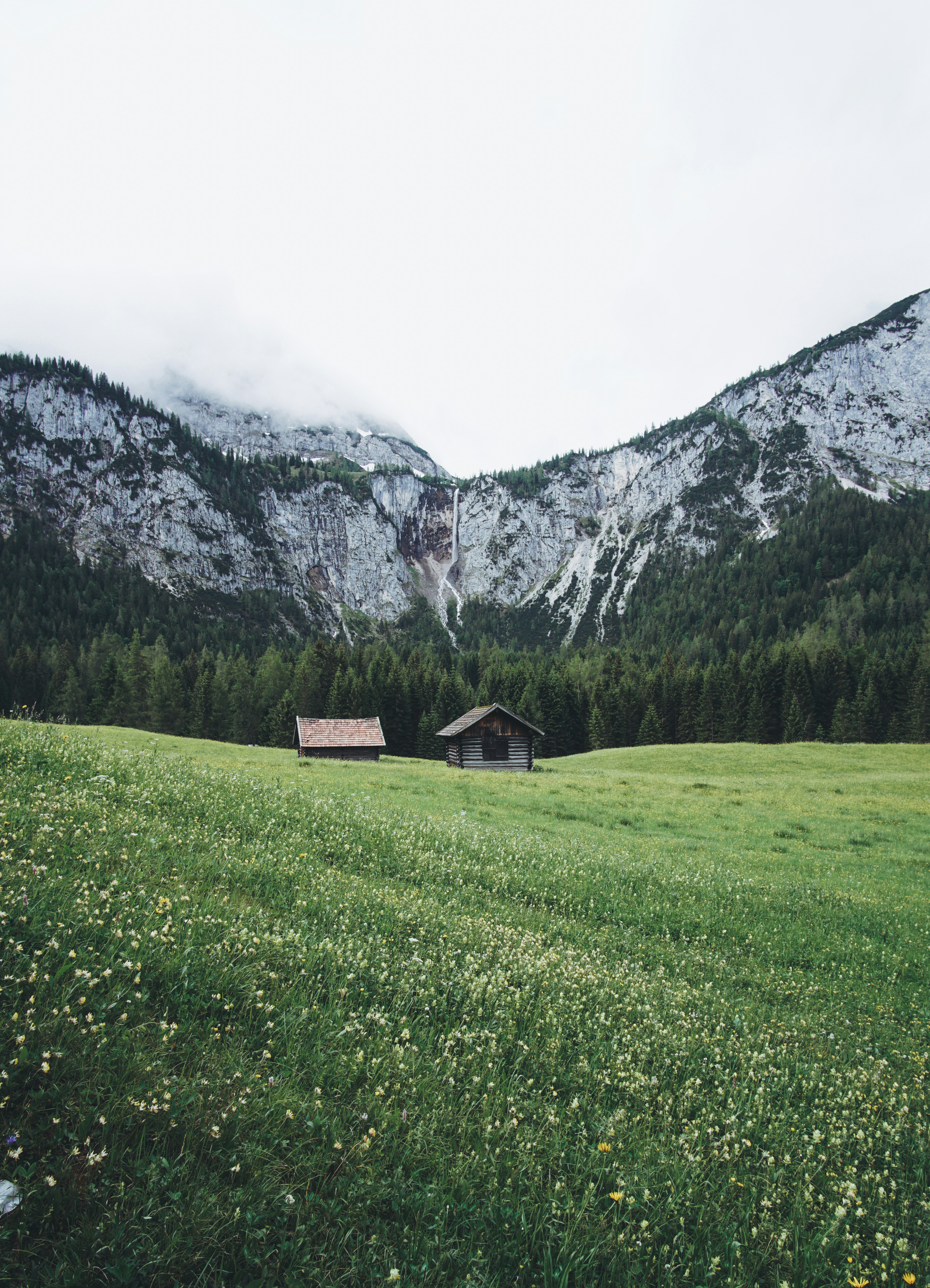 Gray cabin near mountain during daytime photo – Free Mountain Image on ...