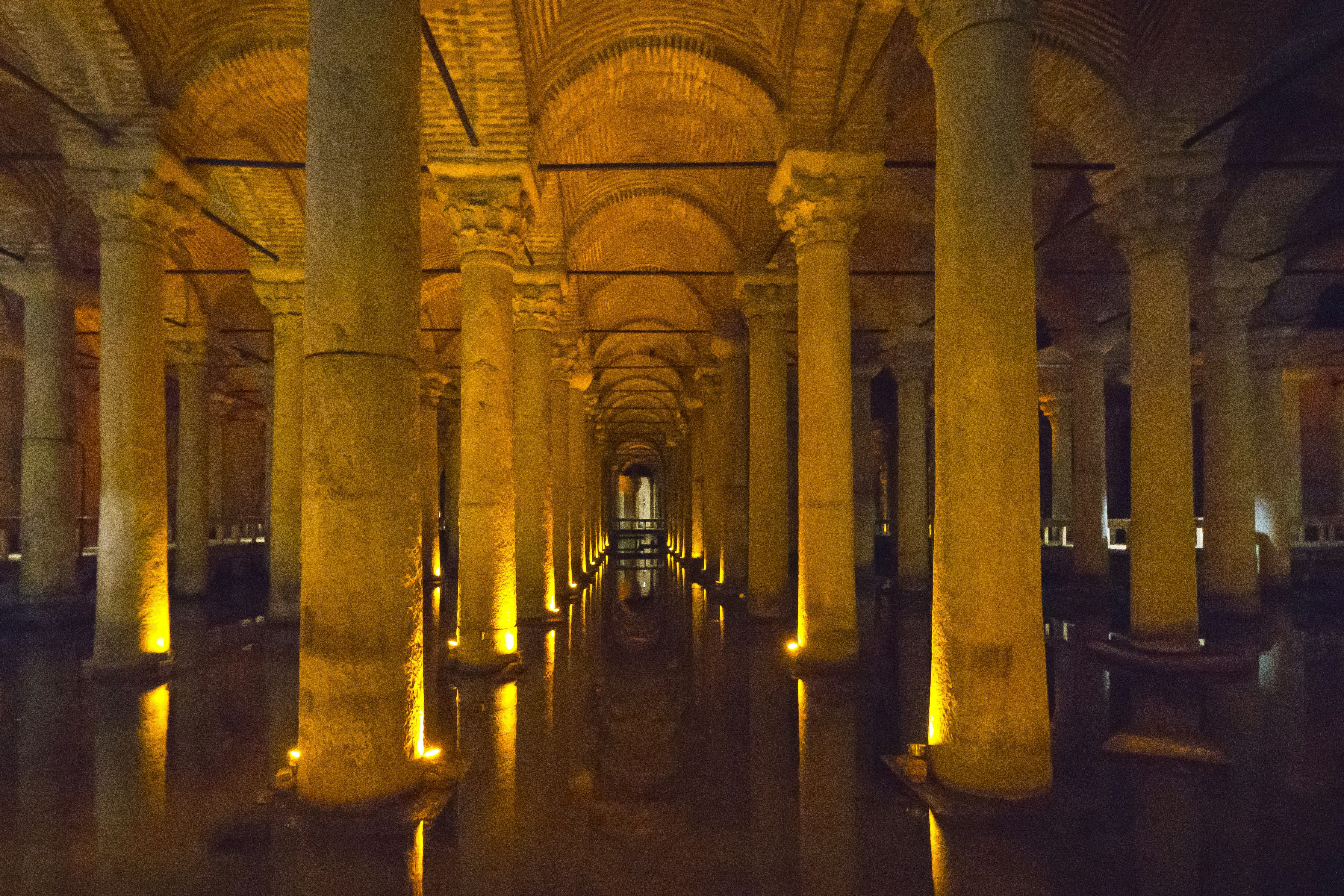 Amber Columns: Echoes and Reflections in a Sunken Hall