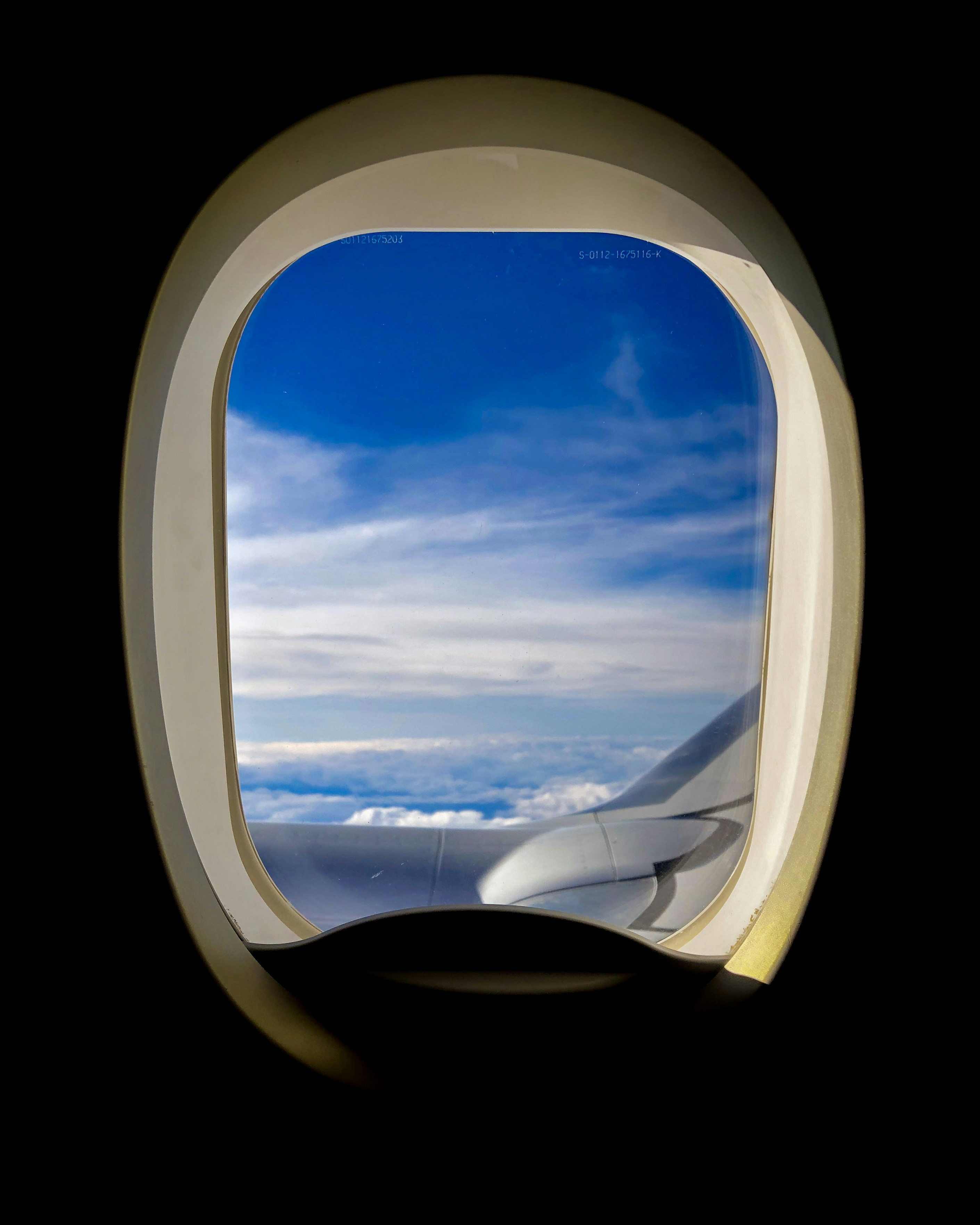 white plane window