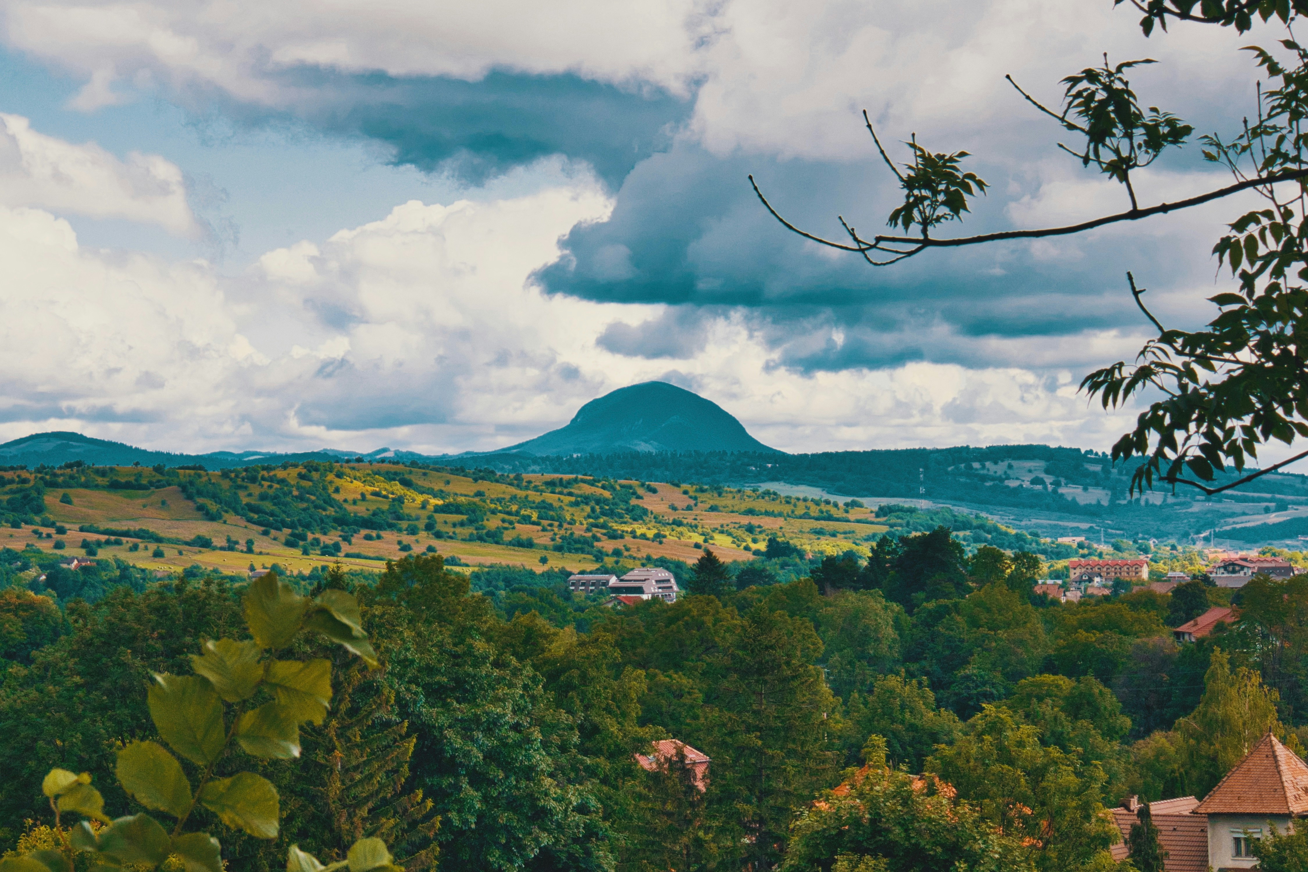 Hilltop Silhouette Over a Rustic Valley