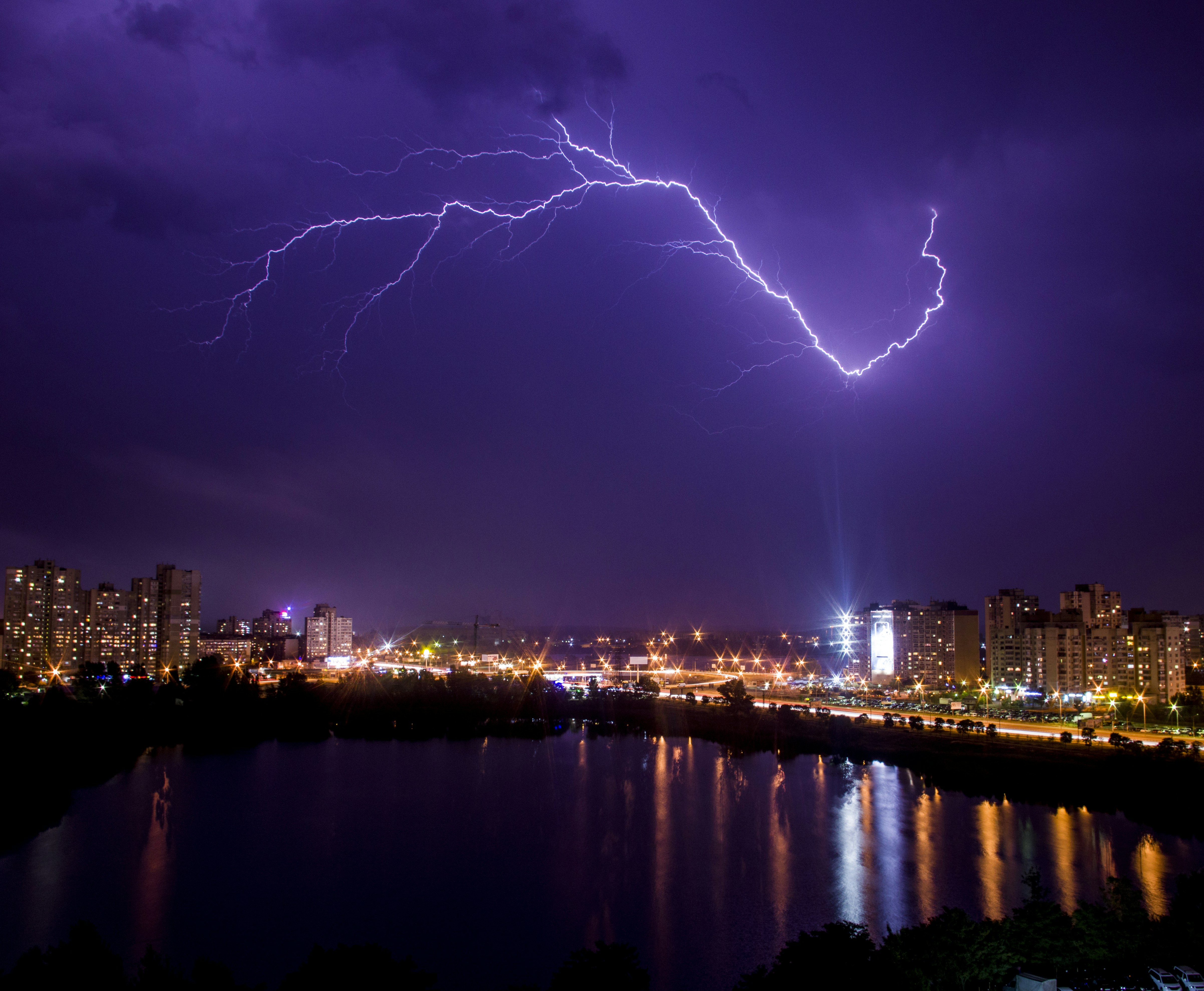 Electric Symphony Over Urban Lights
