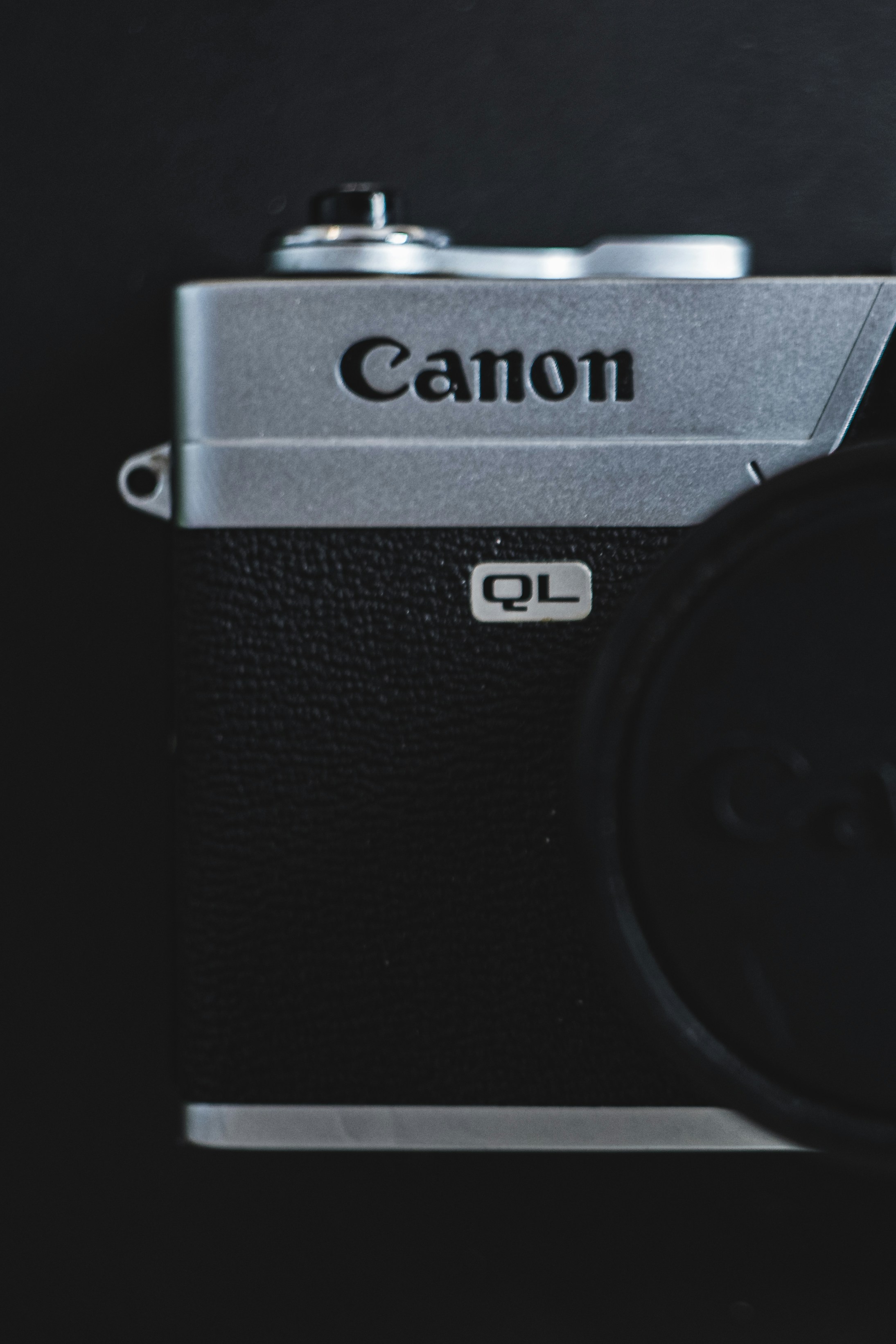 Chrome and Texture: a Close-Up Portrait of a Vintage Canon QL