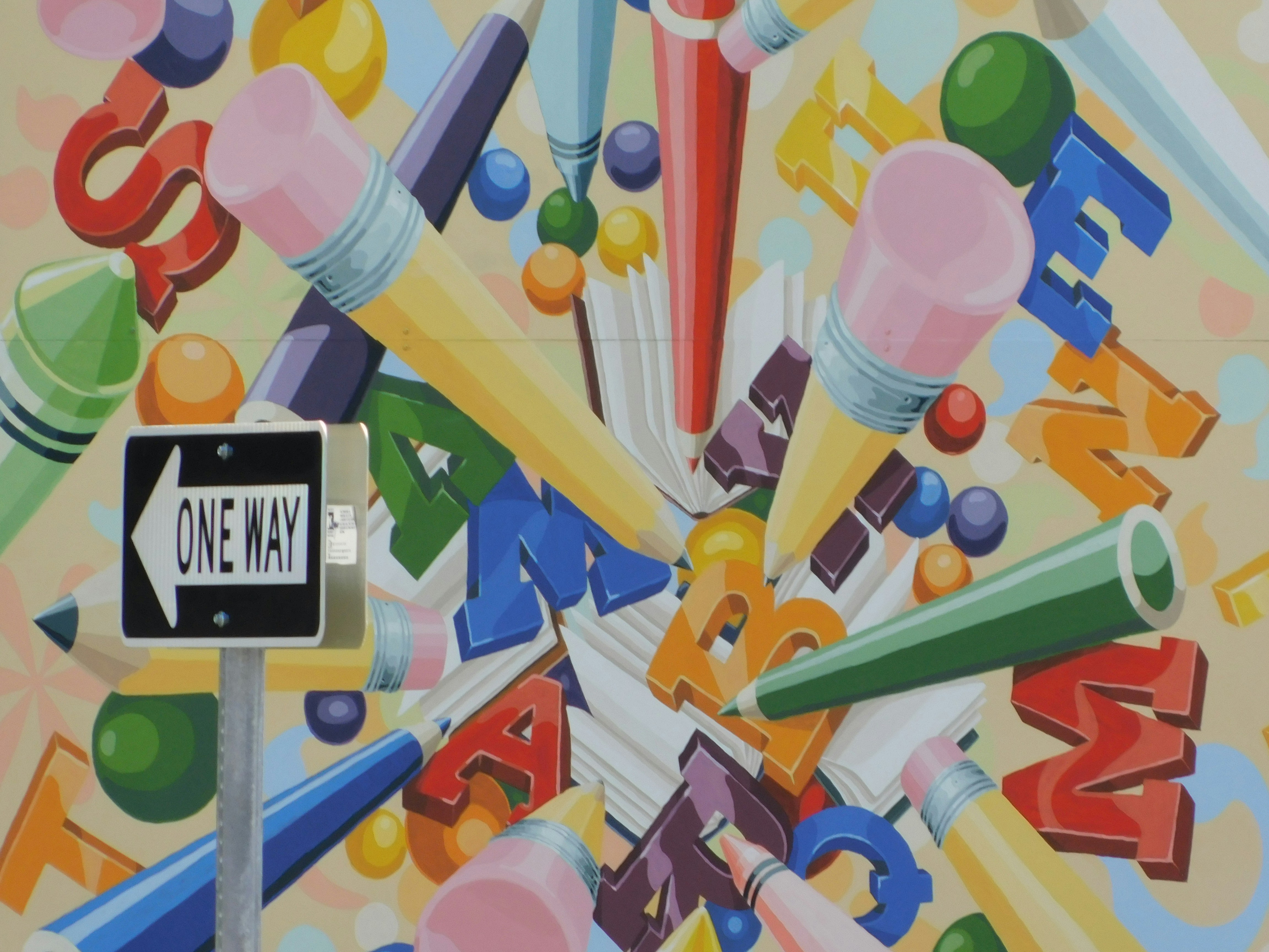 Quiver of Color: Pencils, Letters, and a One Way Sign in Motion