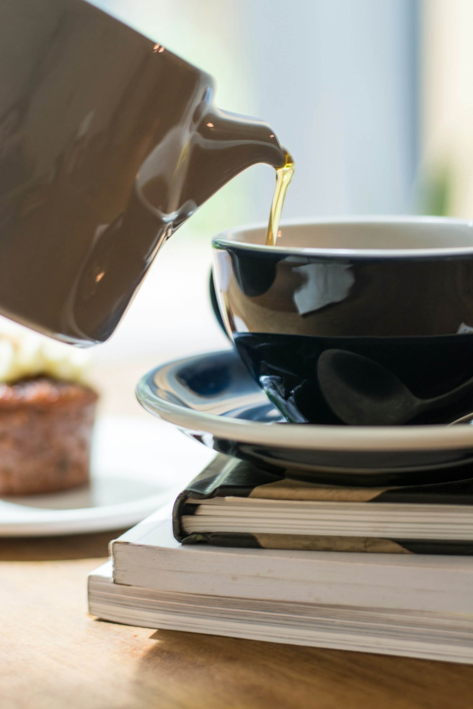 Pouring Serenity: A Moment of Tea Time