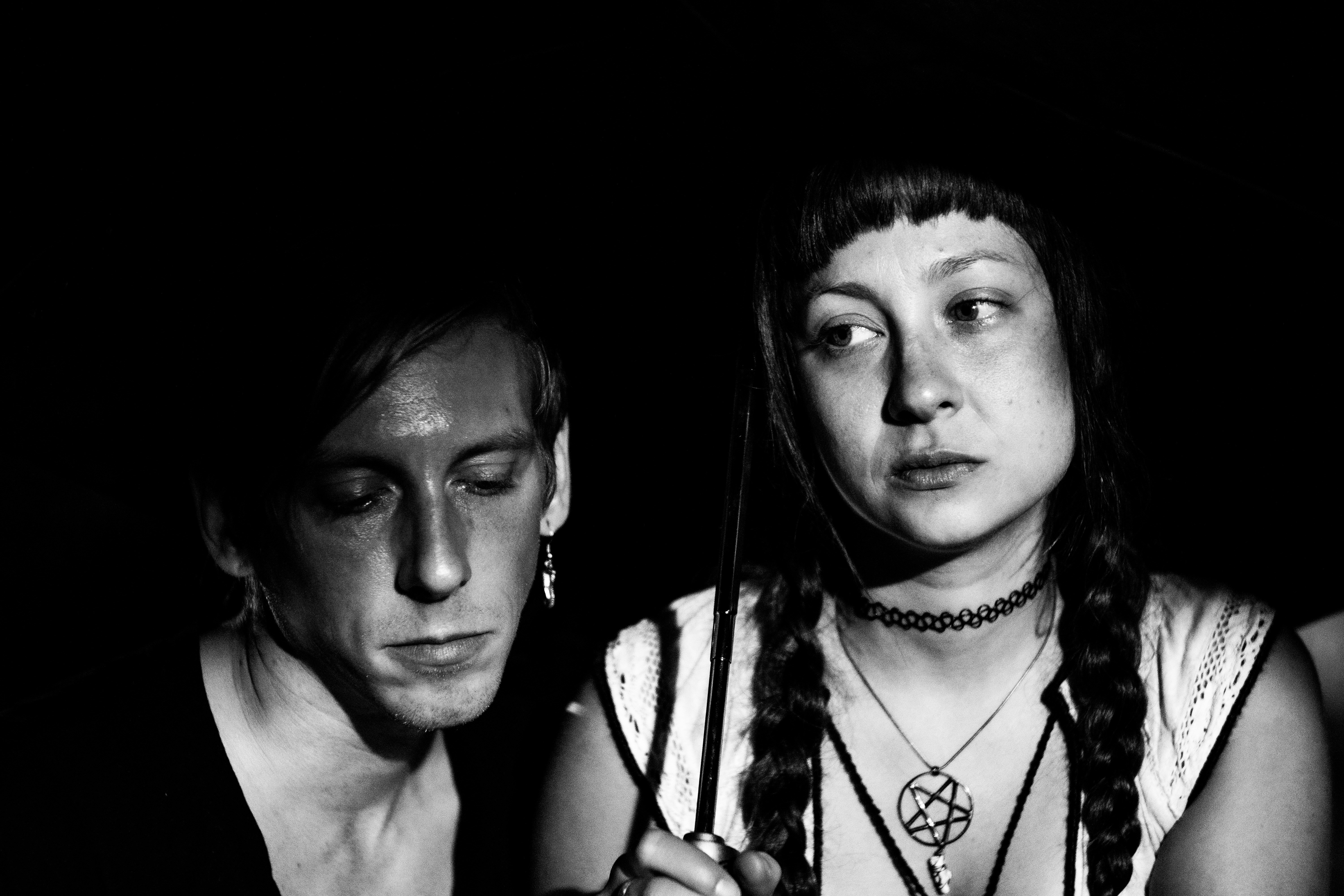 Moonlit Gaze with Twin Shadows