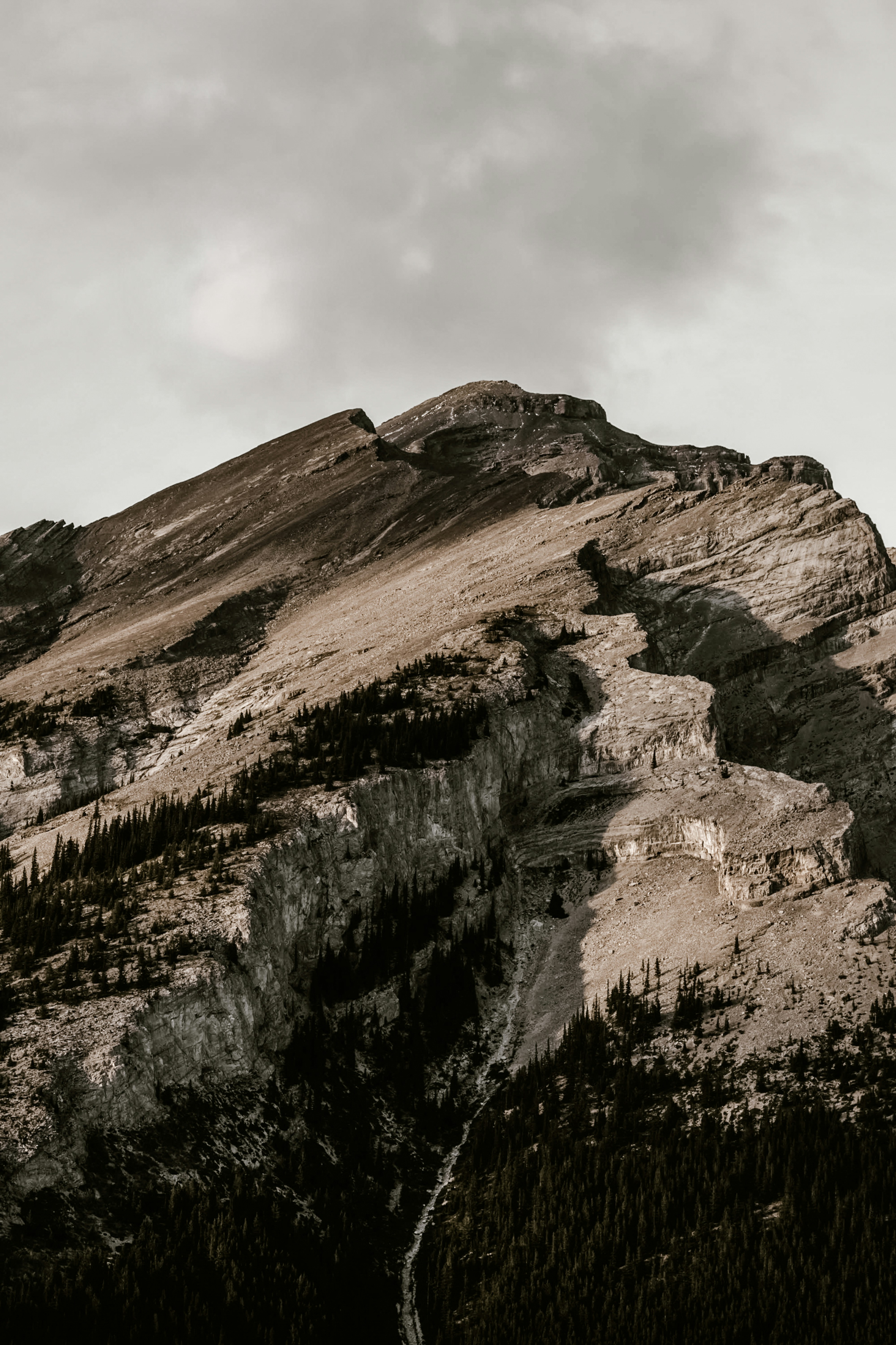 Rugged Peak Under A Quiet Sky