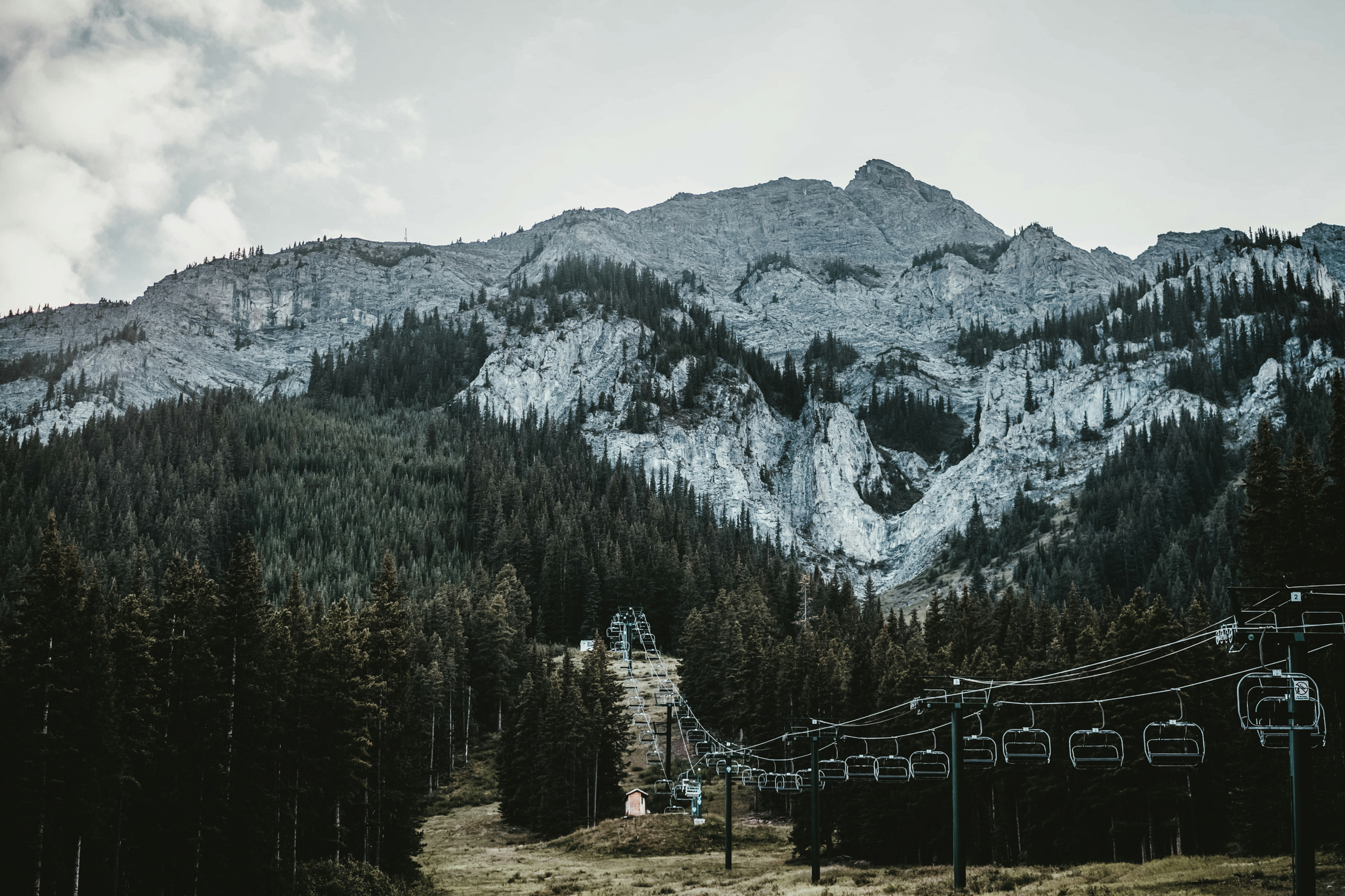 Granite Skyline Above a Quiet Alpine Lift