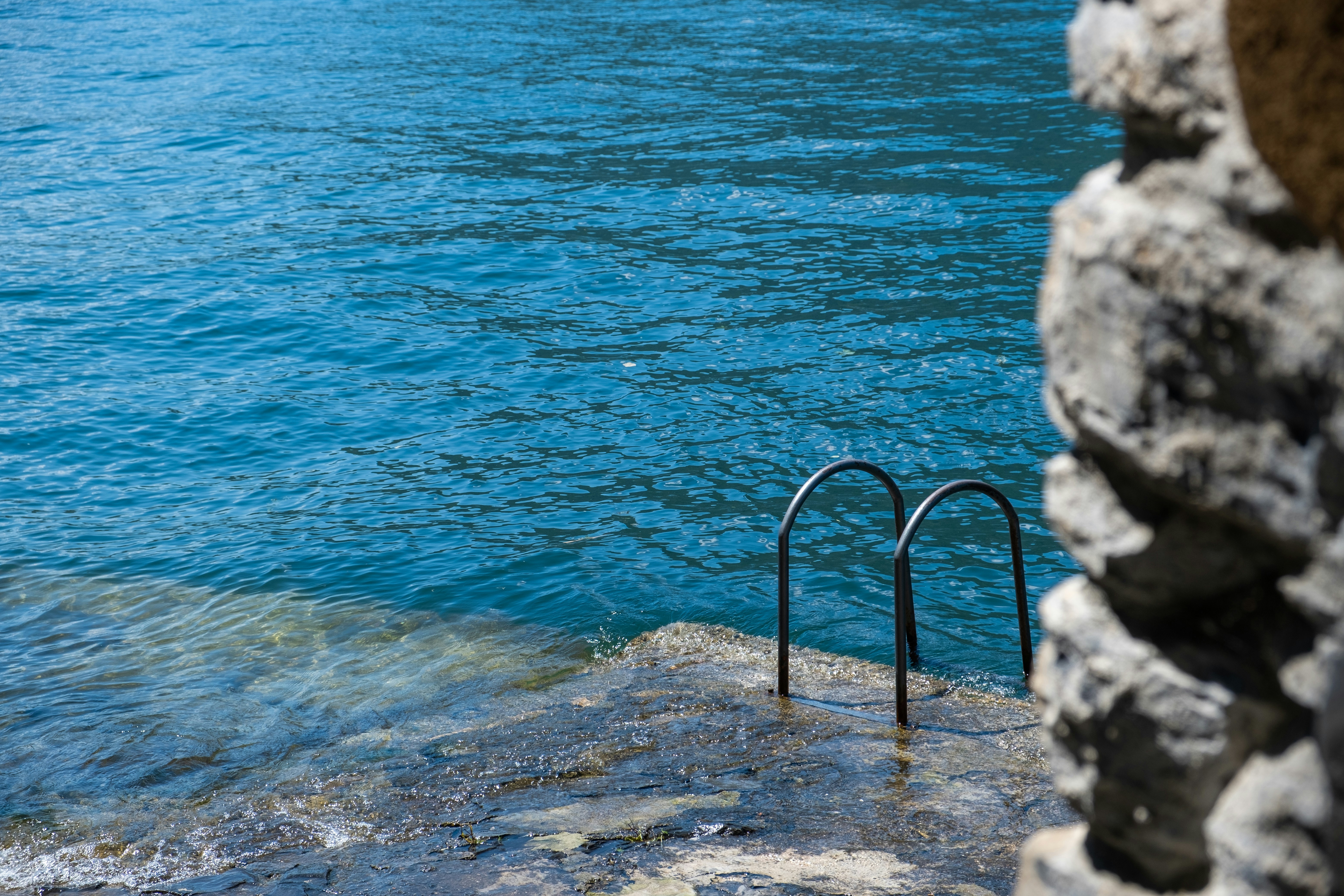 Azure Stairway to the Sea: A Quiet Step into Coastal Light