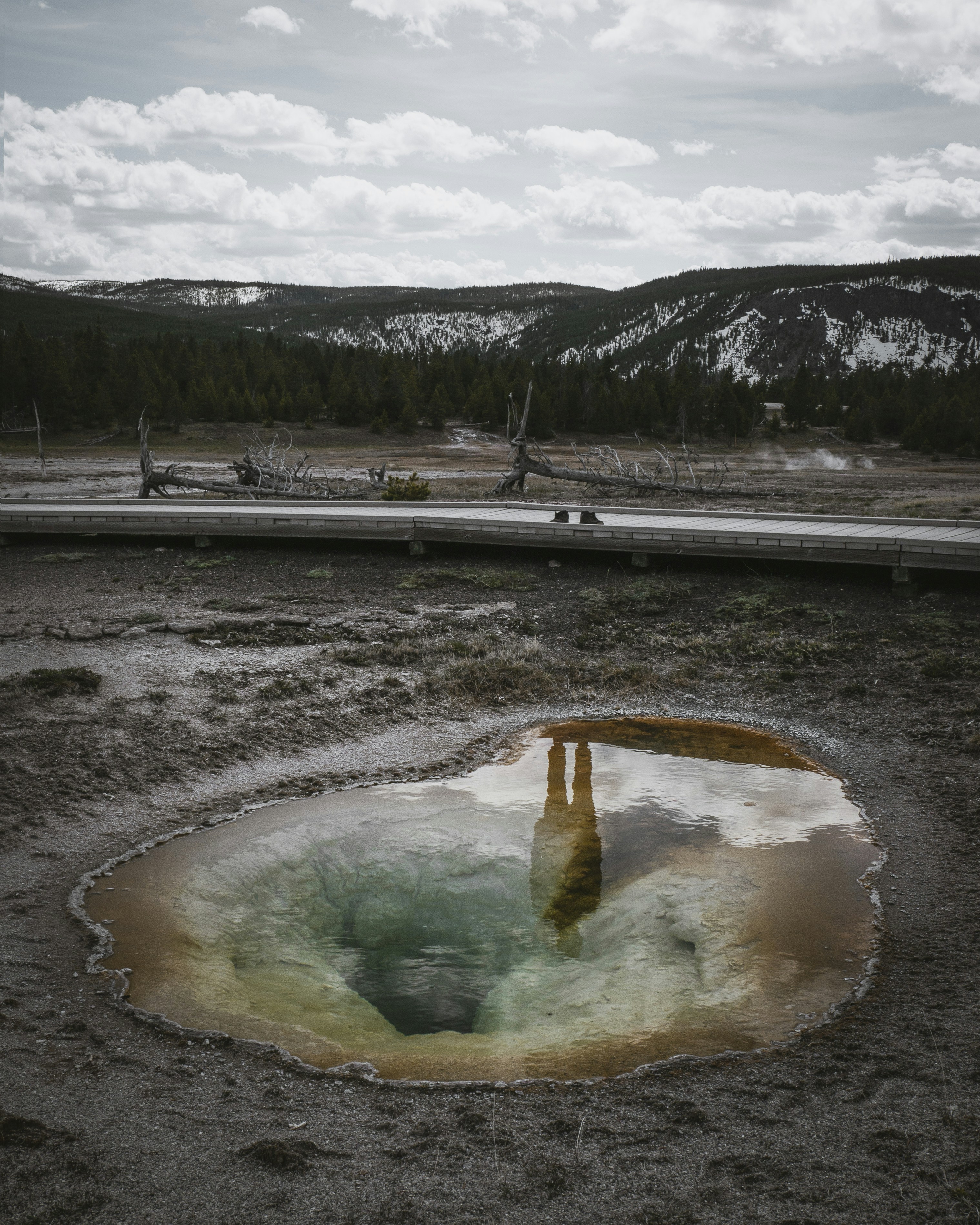 Man standing near puddle photo – Free Grey Image on Unsplash