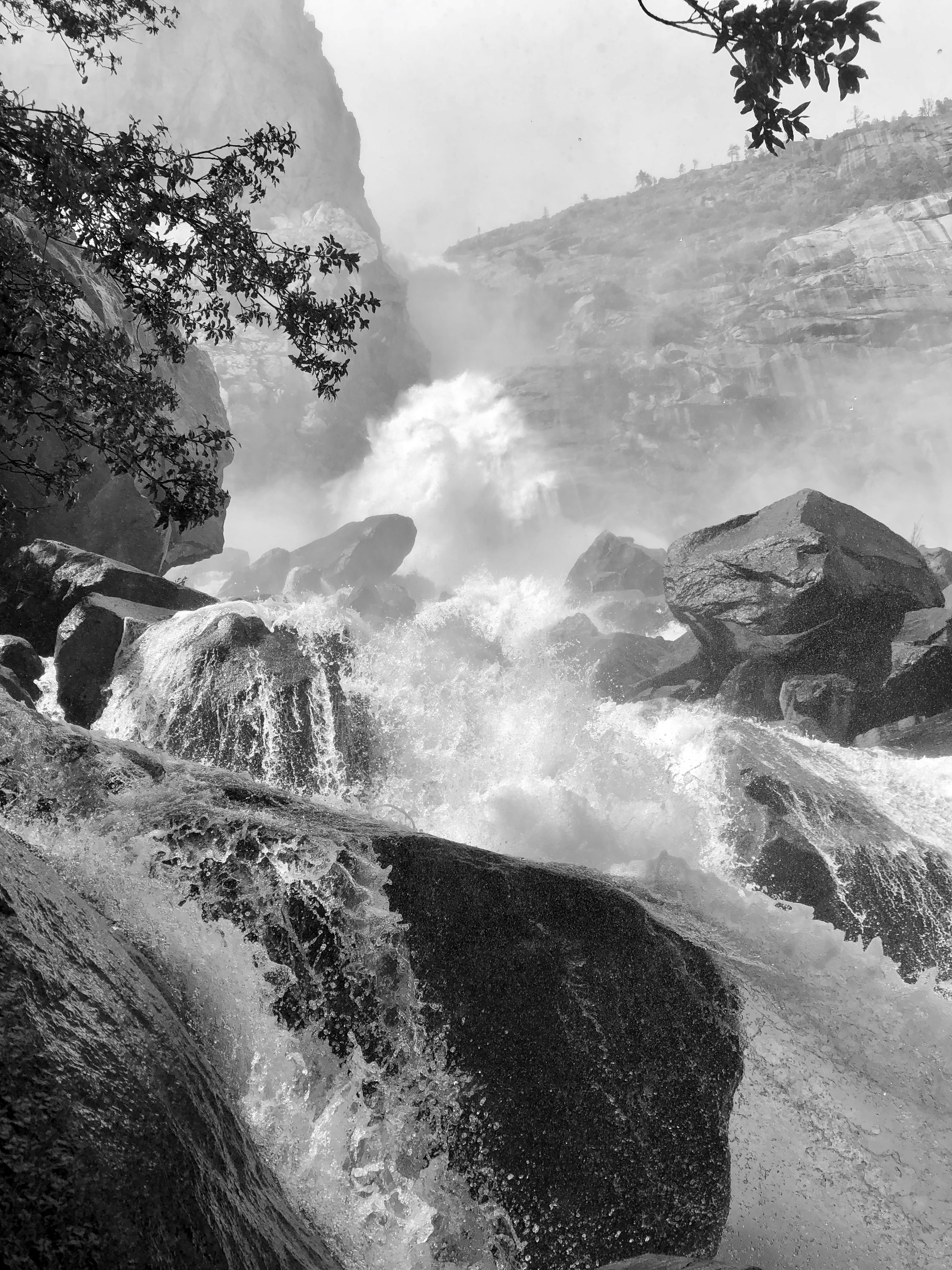 Grayscale photography of waterfalls photo – Free Grey Image on Unsplash