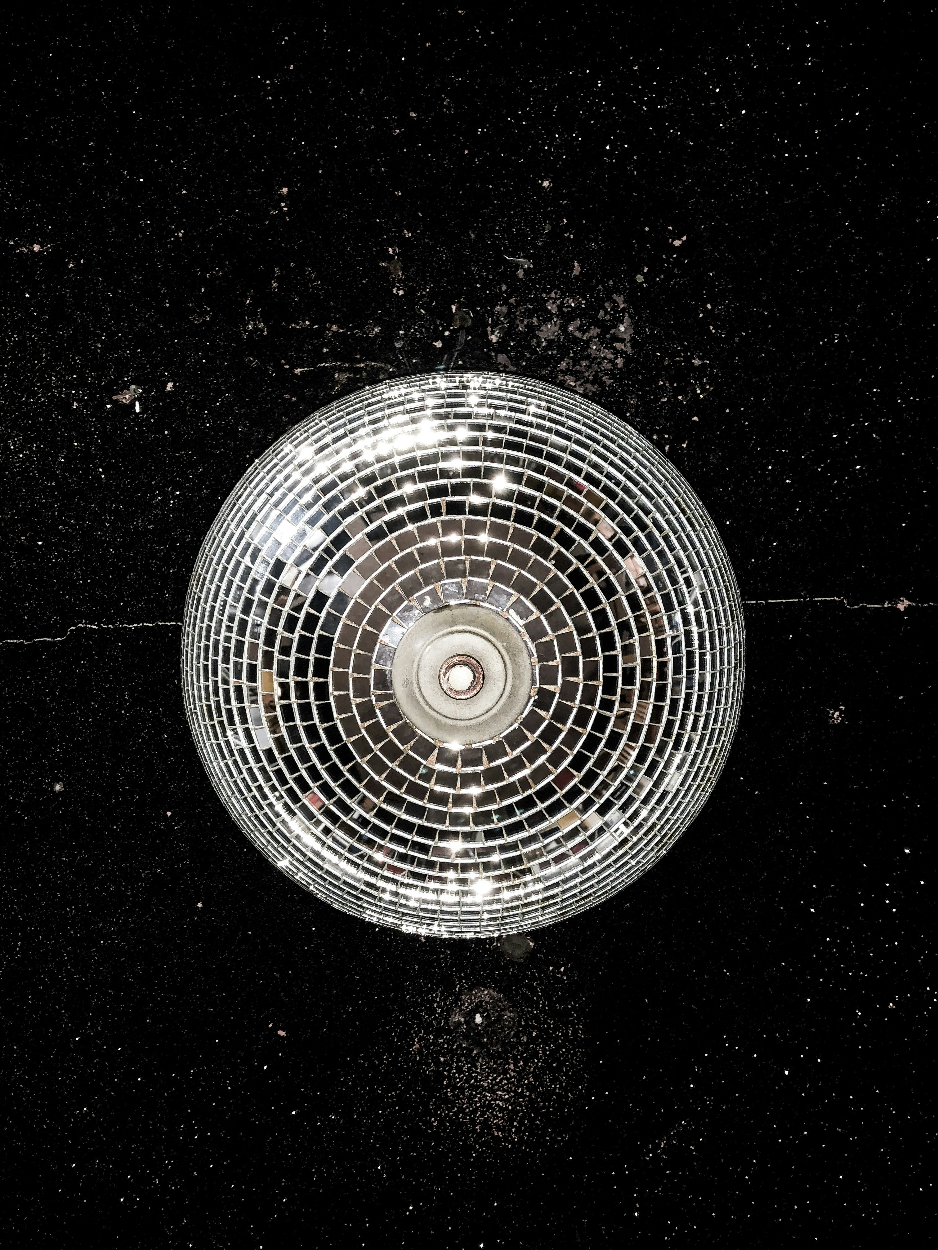 silver disco ball