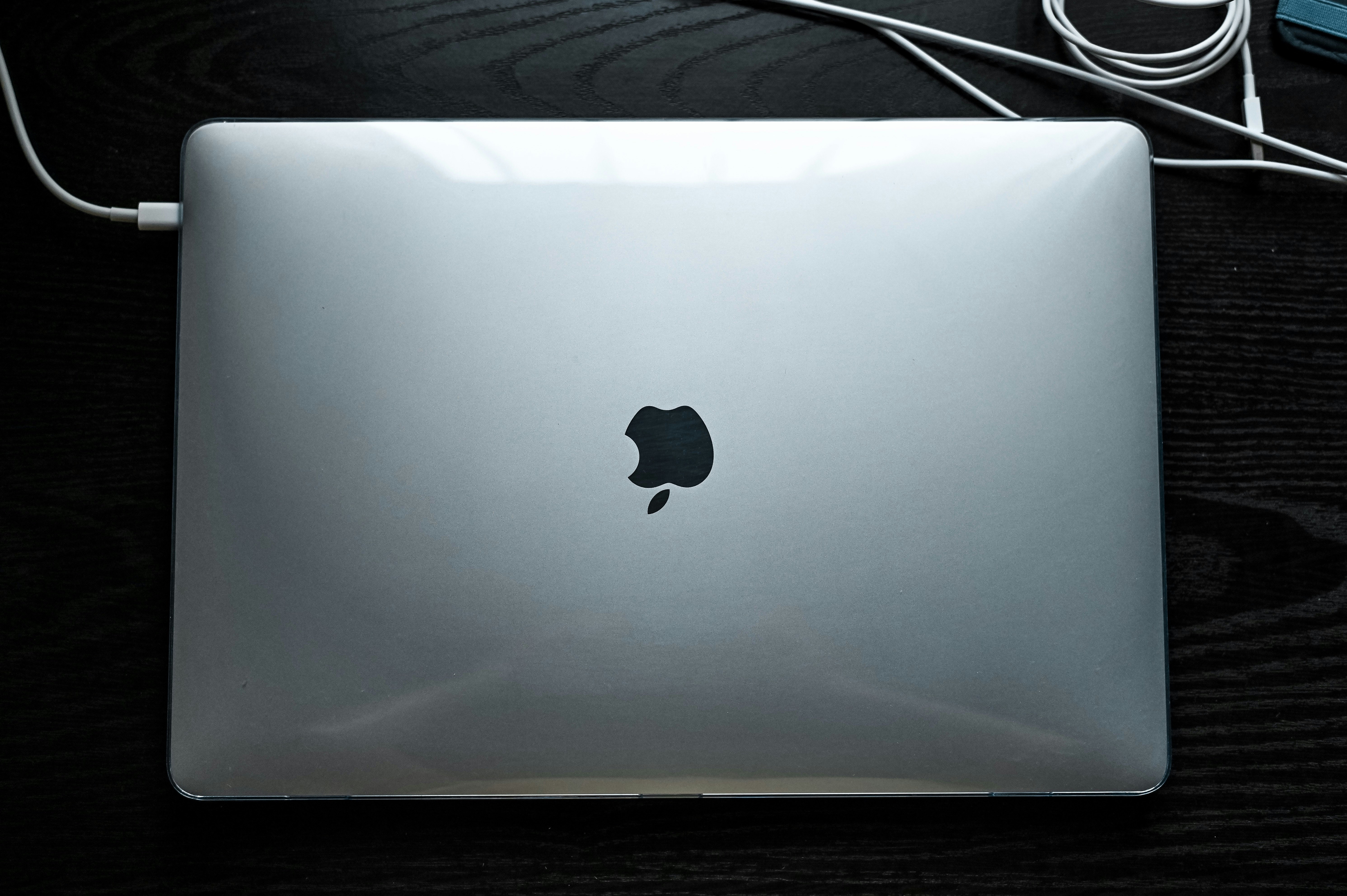 Flat lay photography of a silver MacBook photo – Free Animal Image on ...