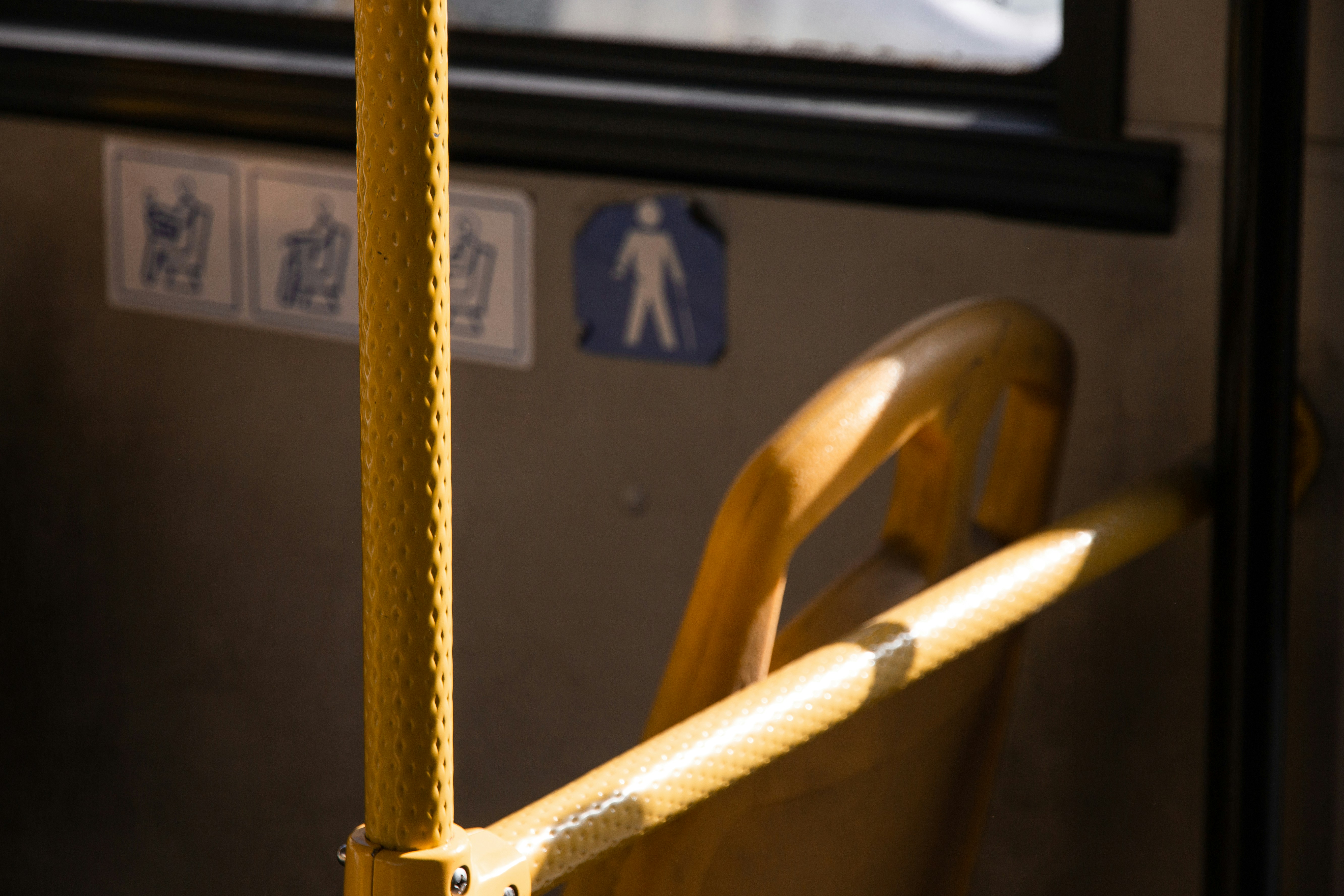 yellow metal railing