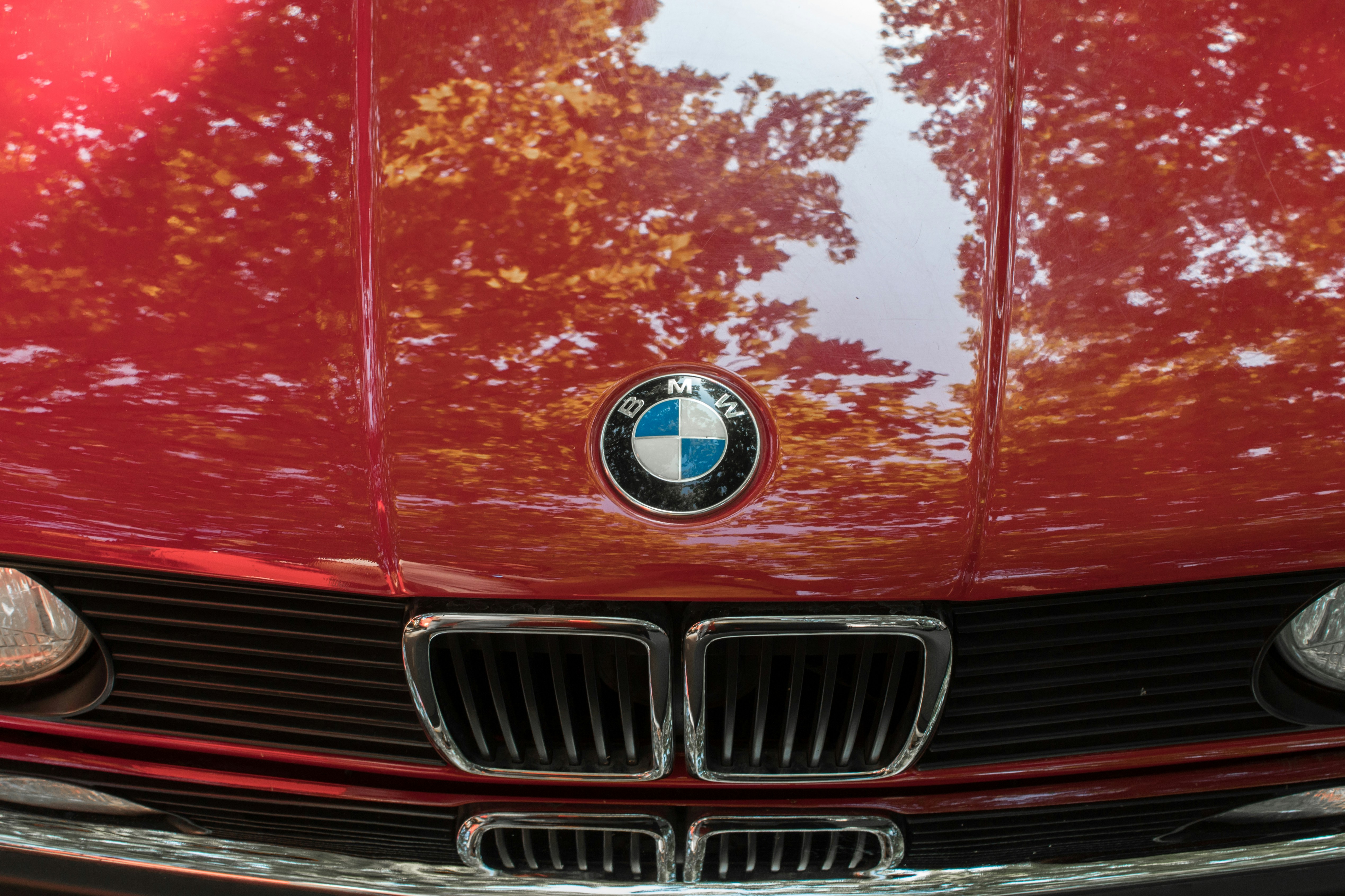 red BMW vehicle