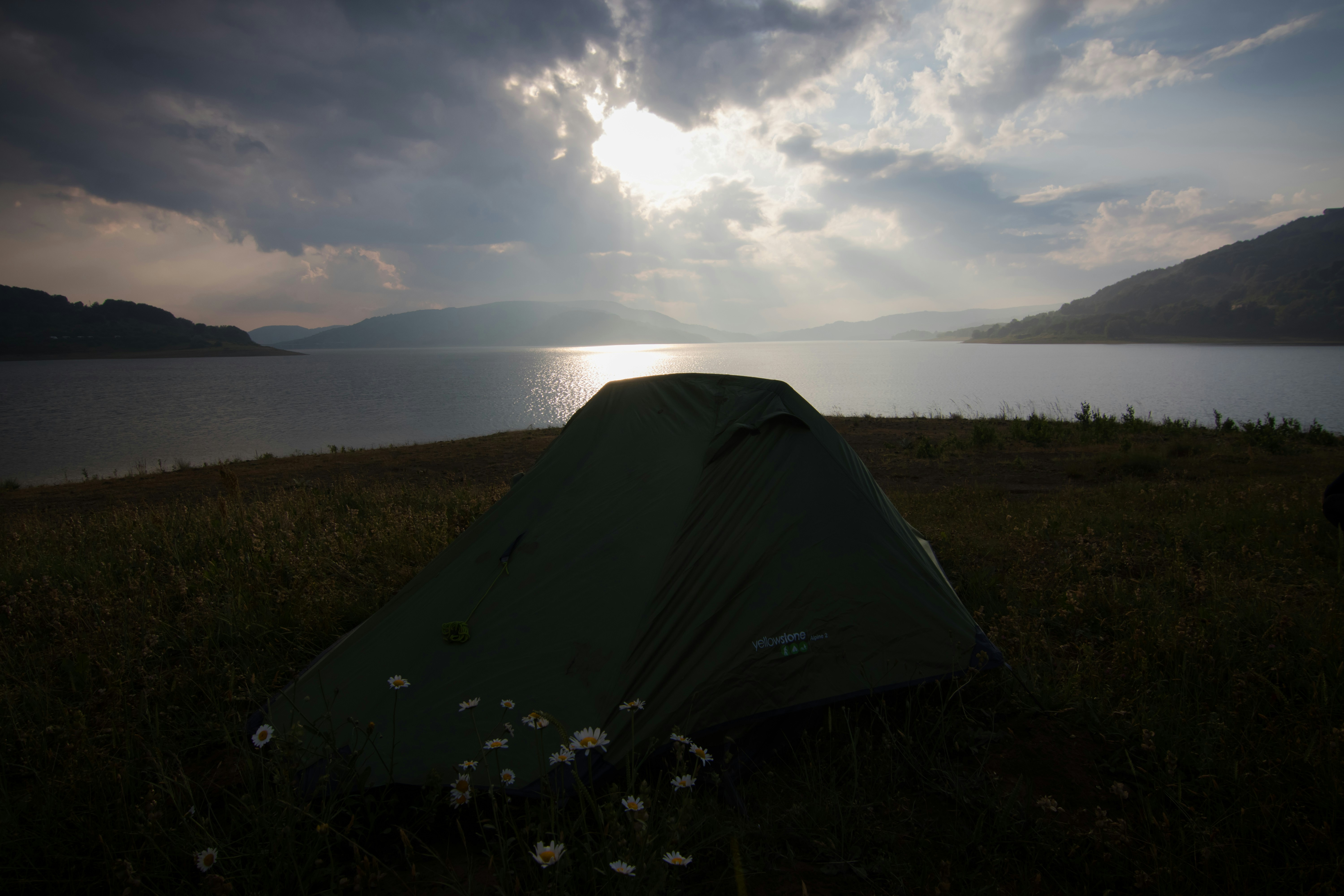 Dusk Tent by the Quiet Fjord