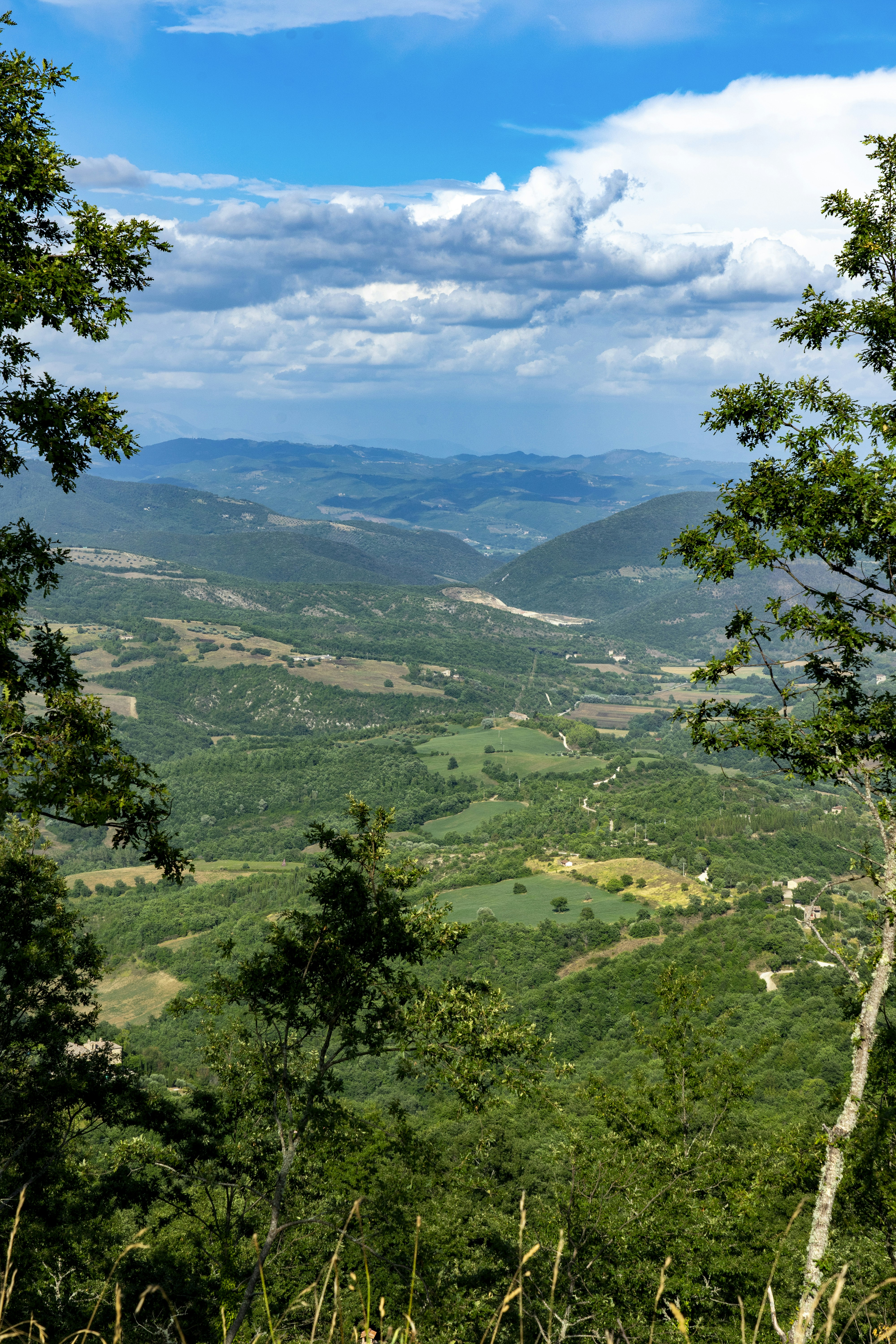 A view of a valley from a high point of view photo – Free Umbria Image ...